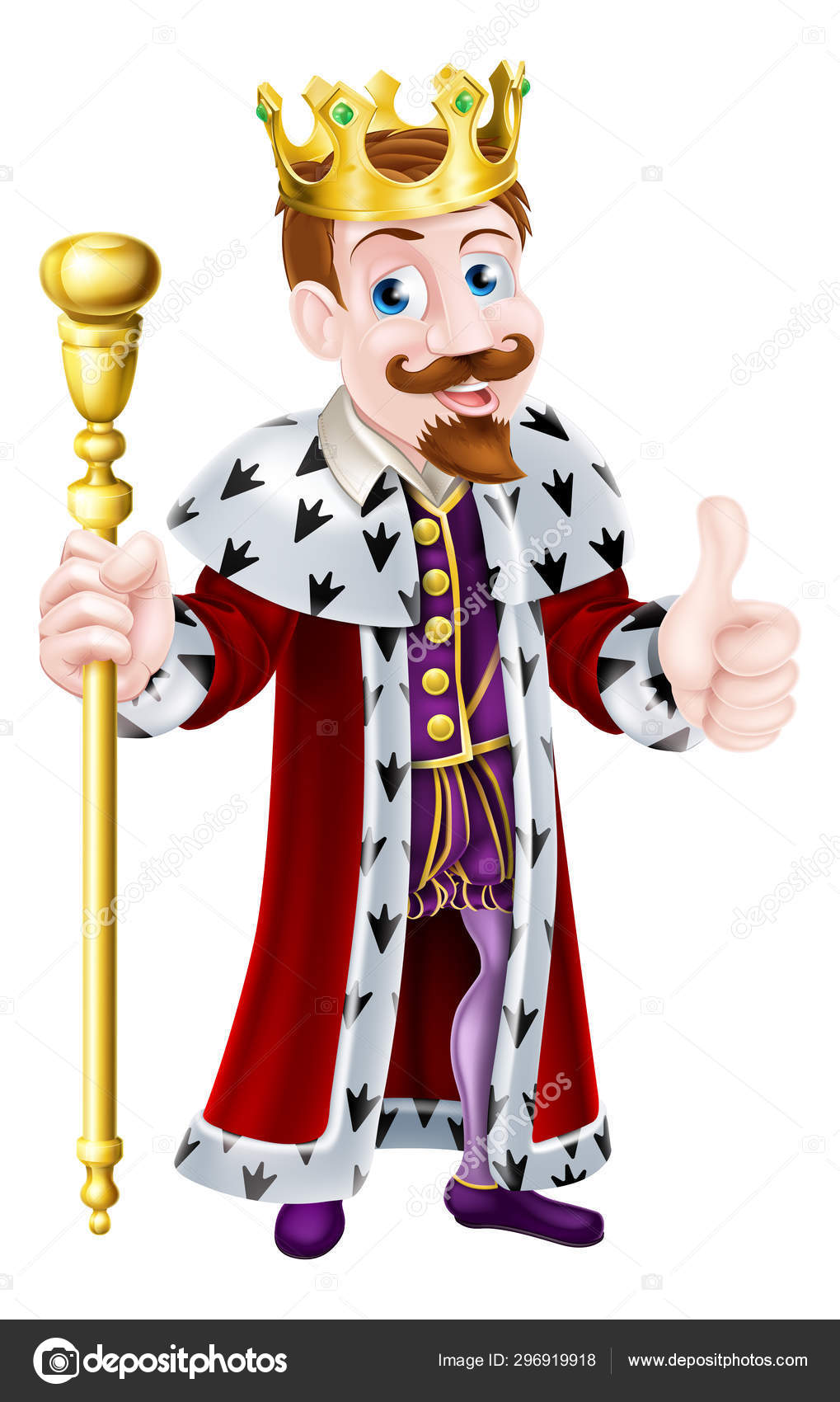 Cartoon King Illustration — Stock Vector © Krisdog #296919918