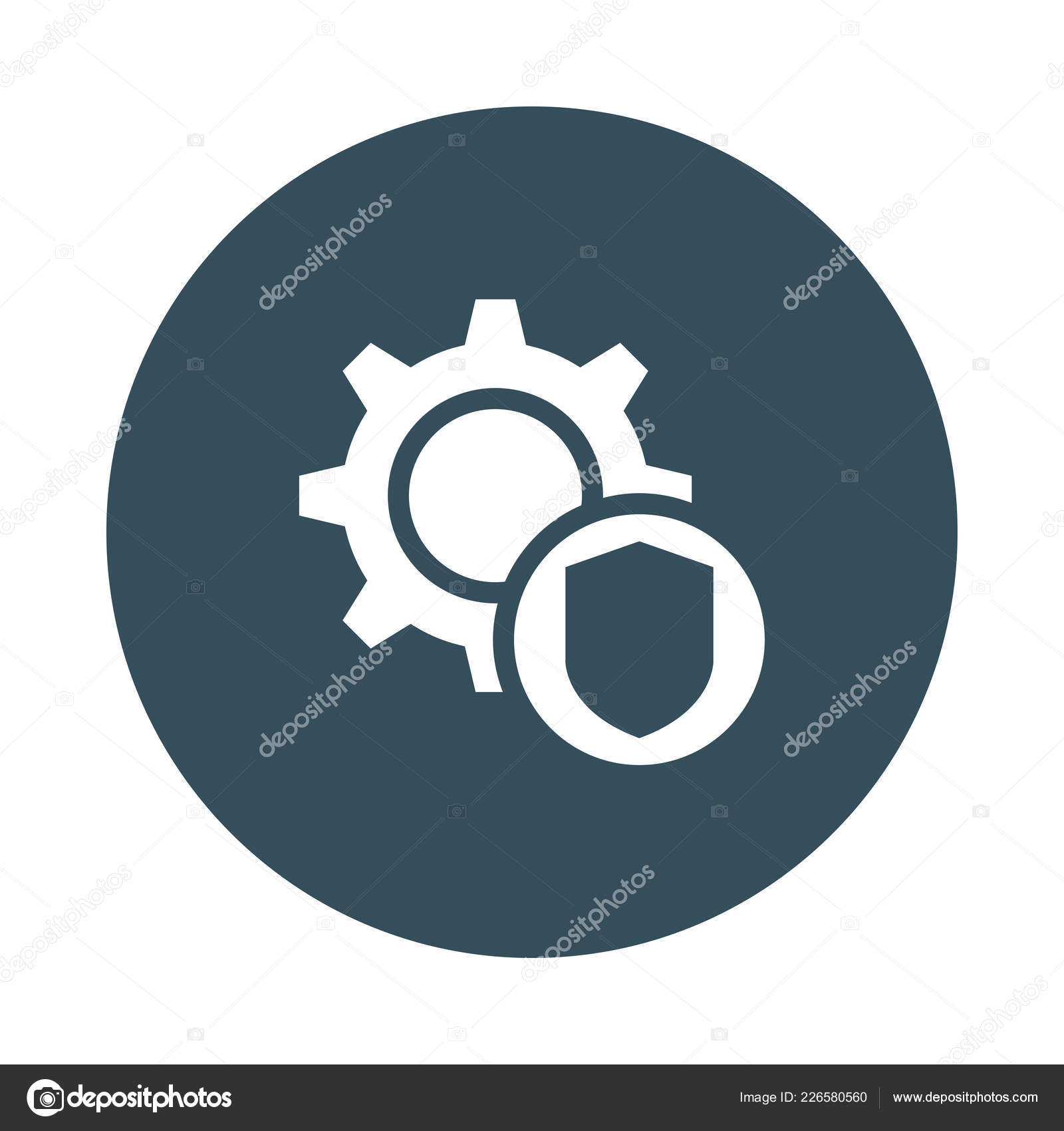 Protection Setting Glyphs Color Stock Vector by ©iconscart 226580560