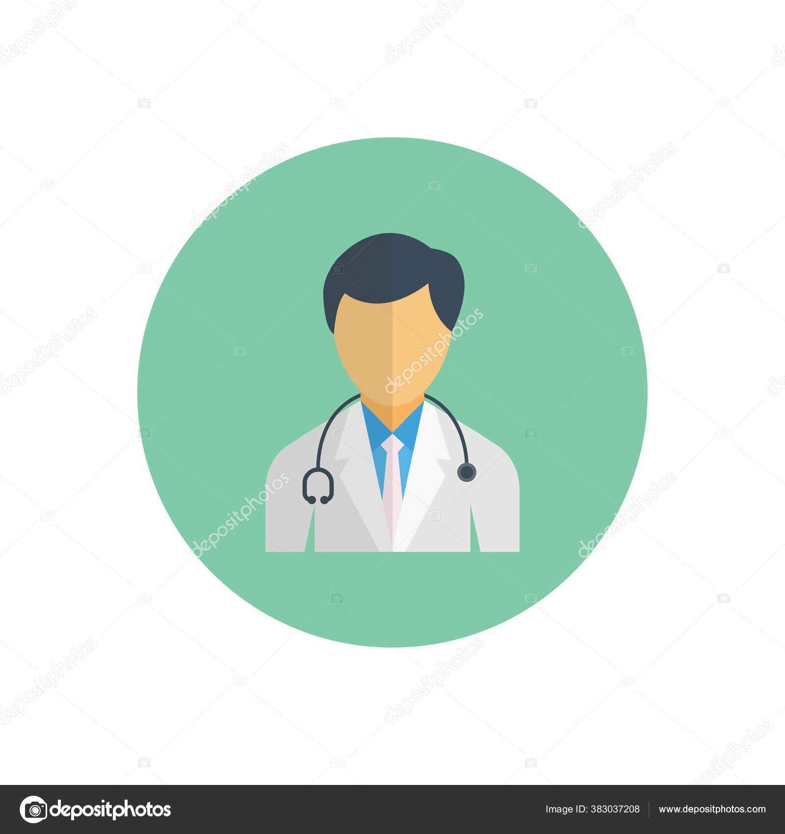 Physician Vector Flat Color Icon Stock Vector by ©iconscart 383037208 Physician Vector Flat Color Icon Stock Vector by ©iconscart 383037208