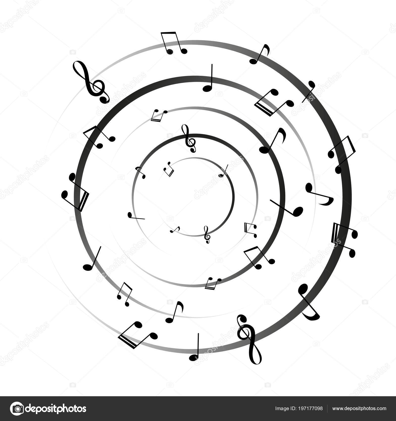 Wonderful Simple Design Musical Notes White Background Stock Vector ...