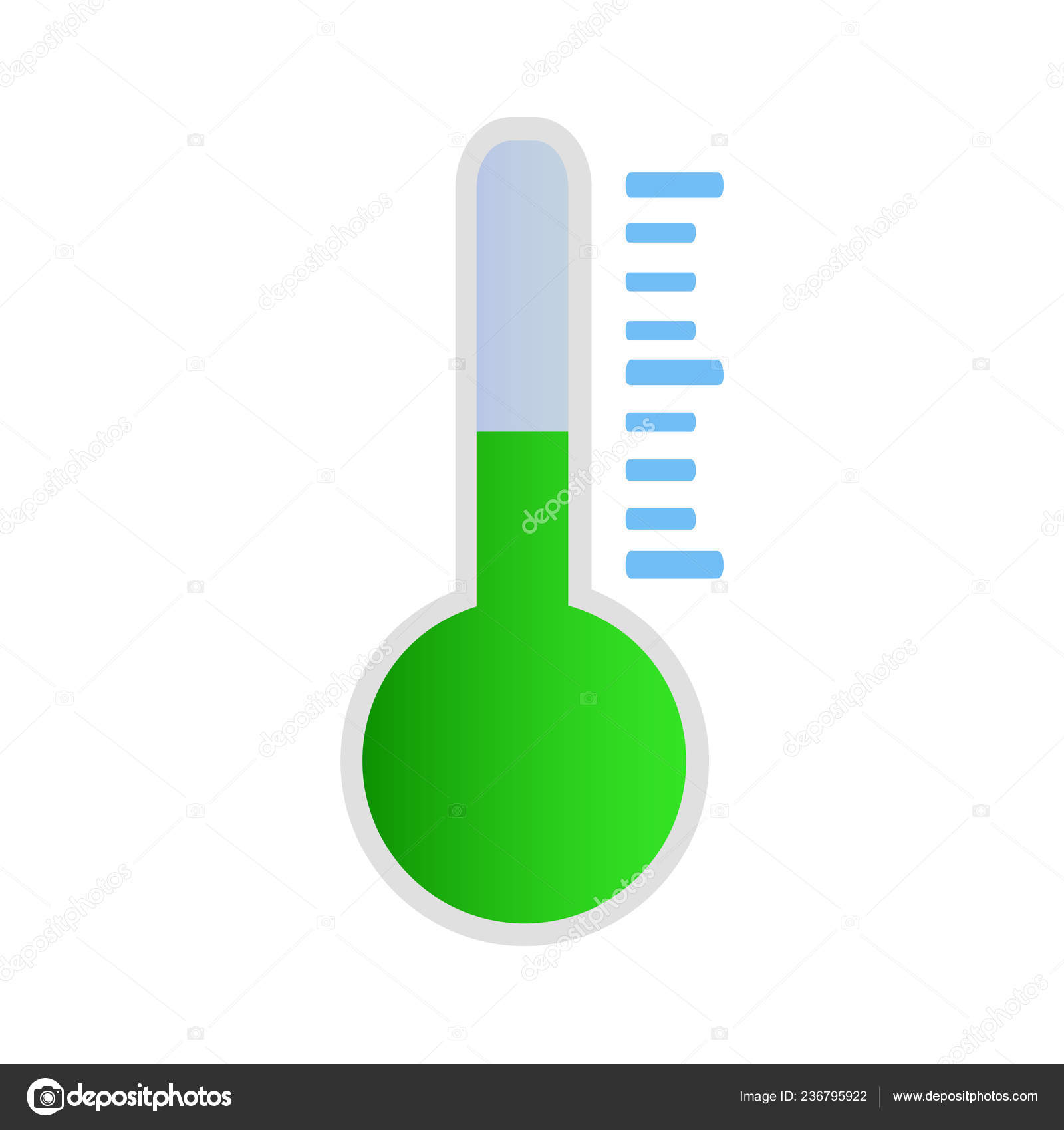 Wonderful Design Green Thermometer White Background Stock Vector by ...