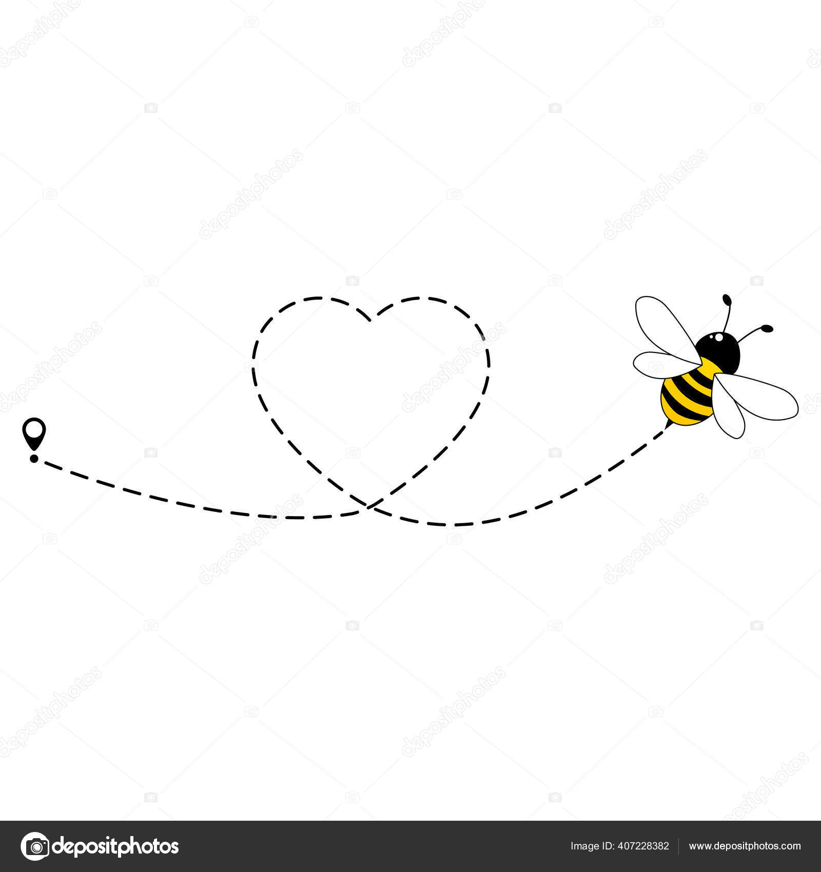Bee Buzz Trail Heart