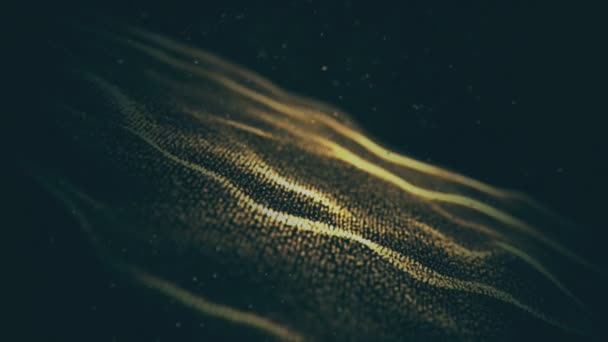 Background gold movement. Universe gold dust with stars on black ...