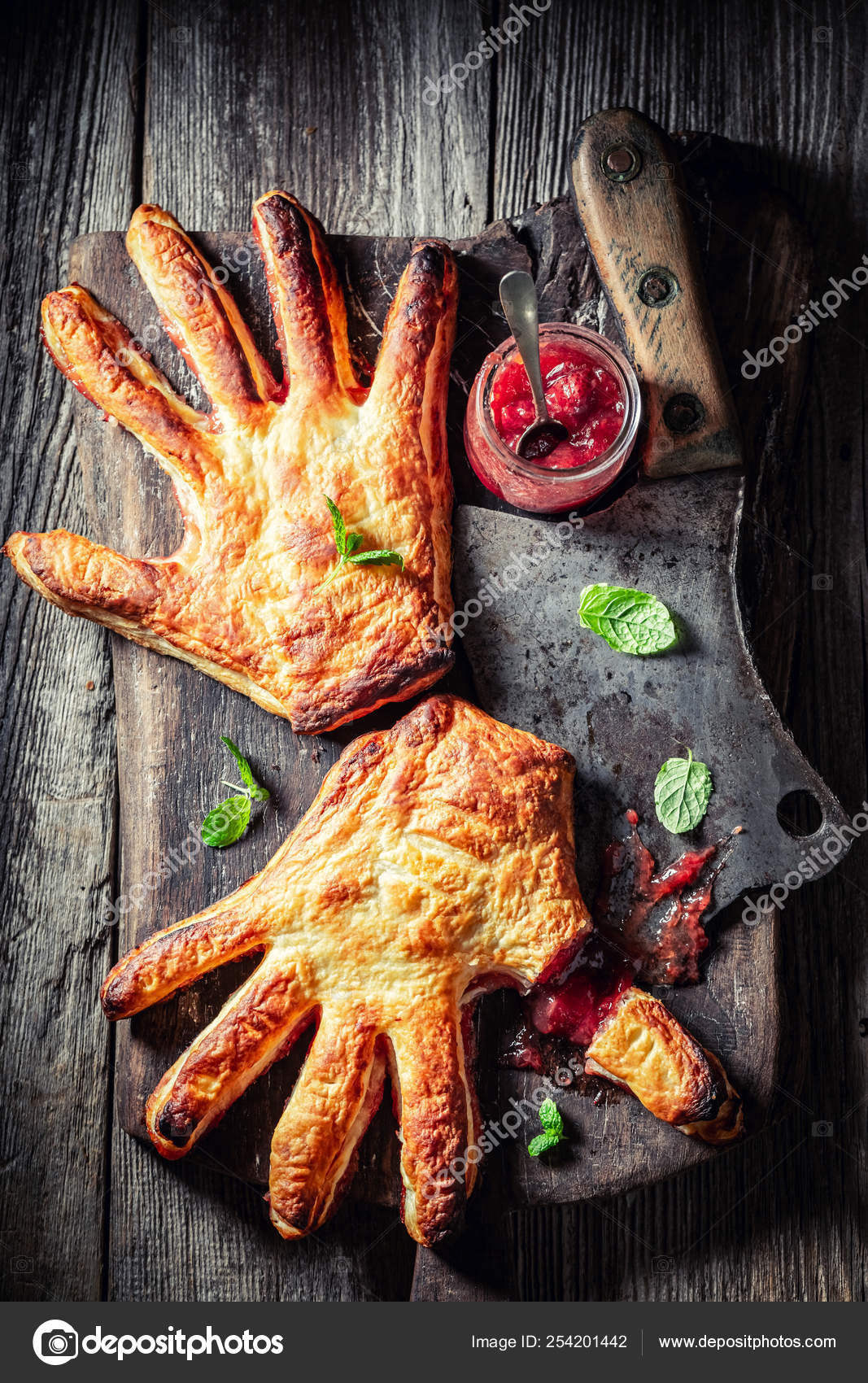 Strange hand cake with thumb cut off as liking concept — Stock Photo ...