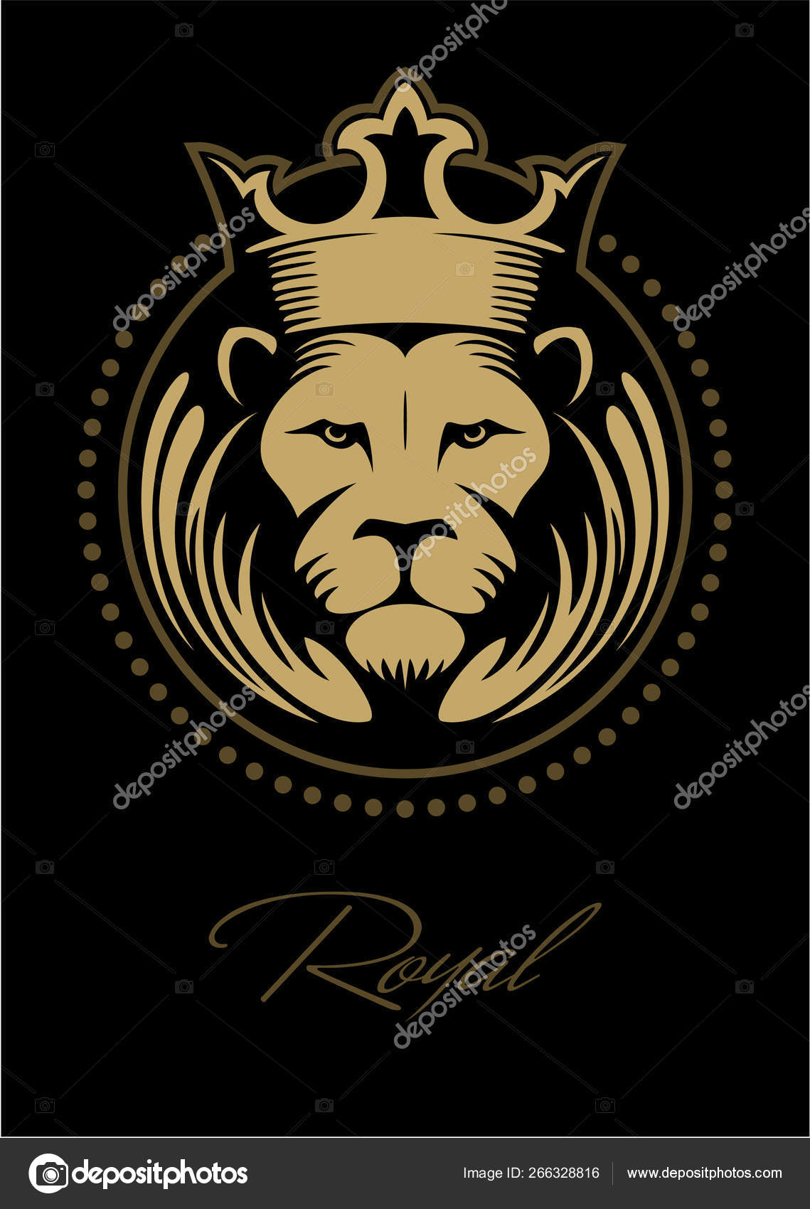 Lion With A Crown Vector