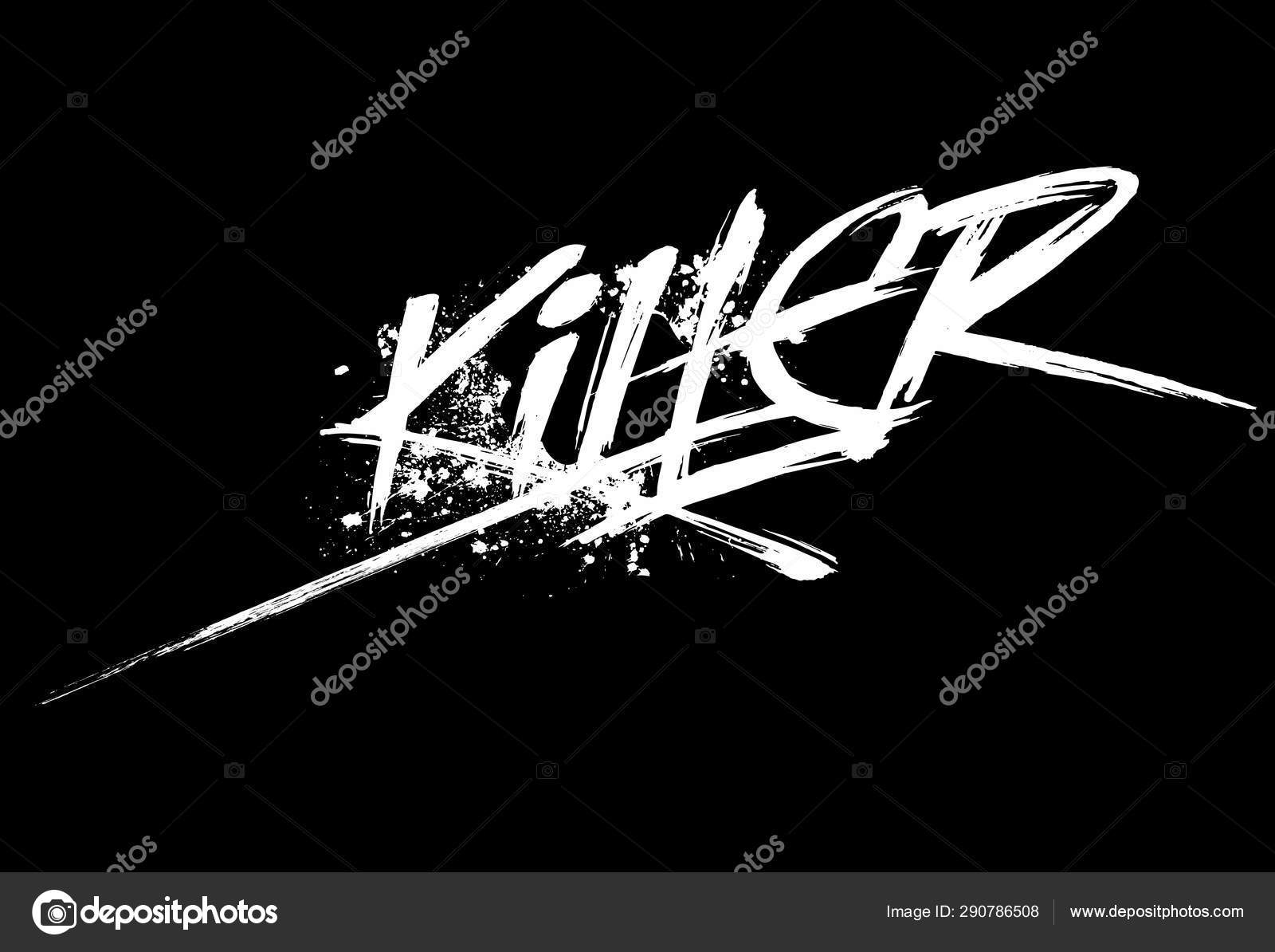 Vector Dynamic Killer Logo White Black Background Stock Vector Image by ...