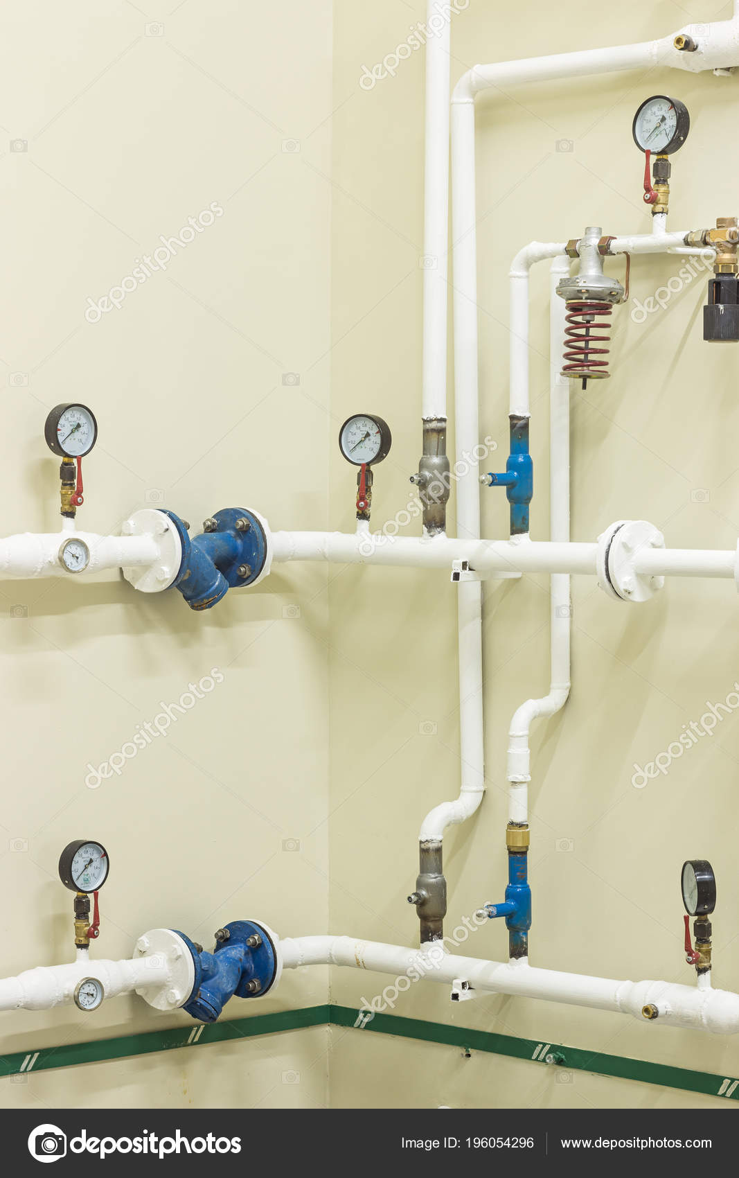 Water Supply System Distributing Pipes Hot Cold Water Supply House ...