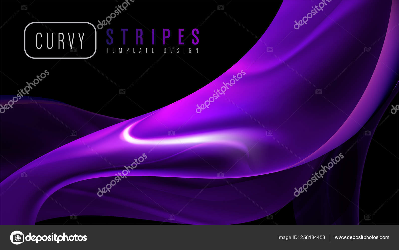 Background Template Curvy Stripes Vector Suitable Being Template ...