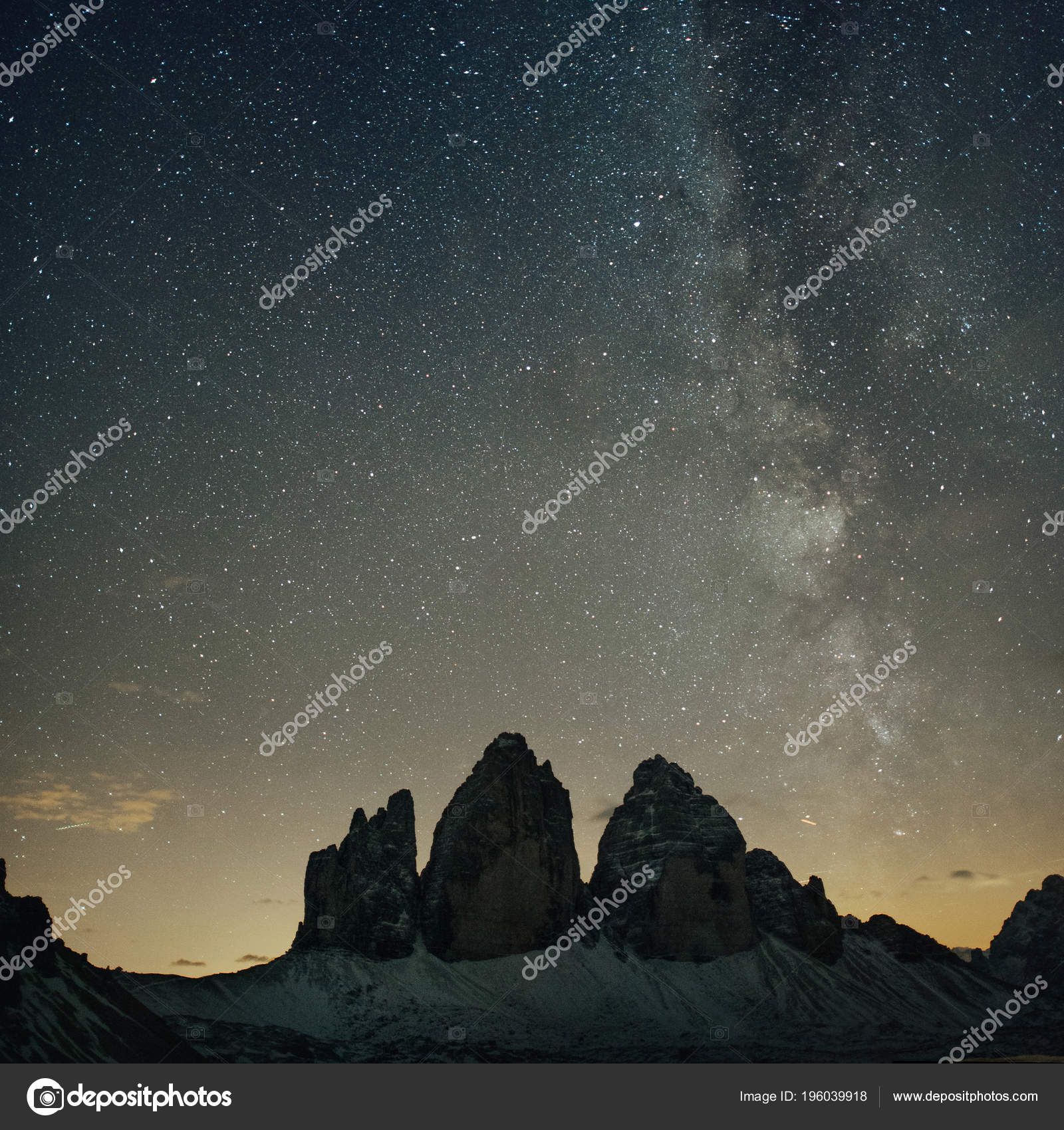 Fantastic Starry Sky Spring Landscape Peaks — Stock Photo © VAKSMANV101 ...