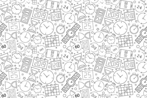 Vector Time pattern. Time background with world — Stock Vector ...