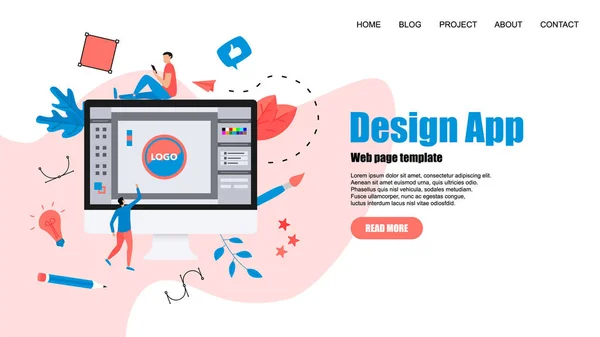 Webpage template. Data analysis design concept. Graph, diagram ...