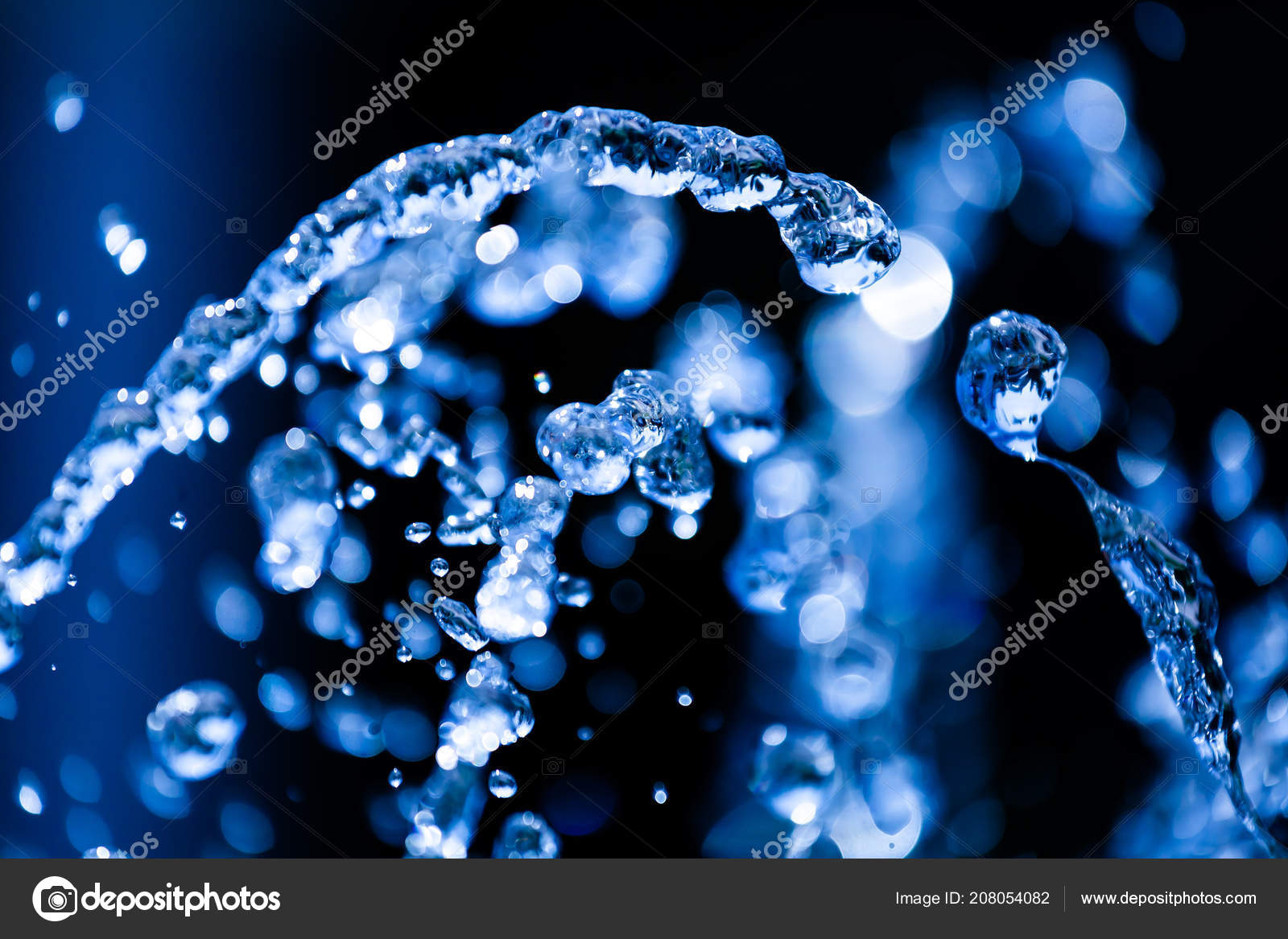 Close Water Drops Blue Gradient Background Covered Drops Water ...