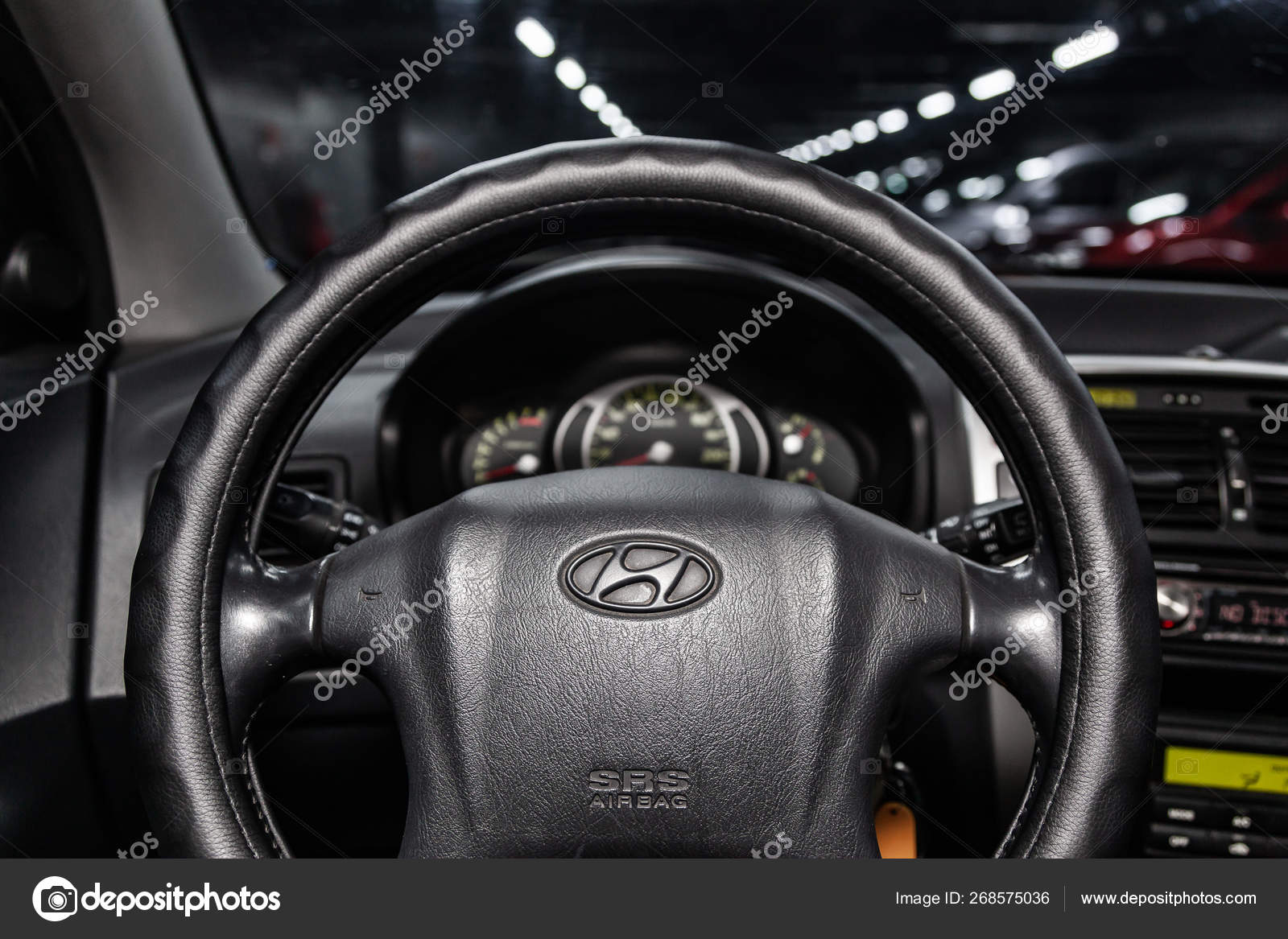 Novosibirsk Russia May 2019 Hyundai Tucson Close Dashboard Speedometer ...