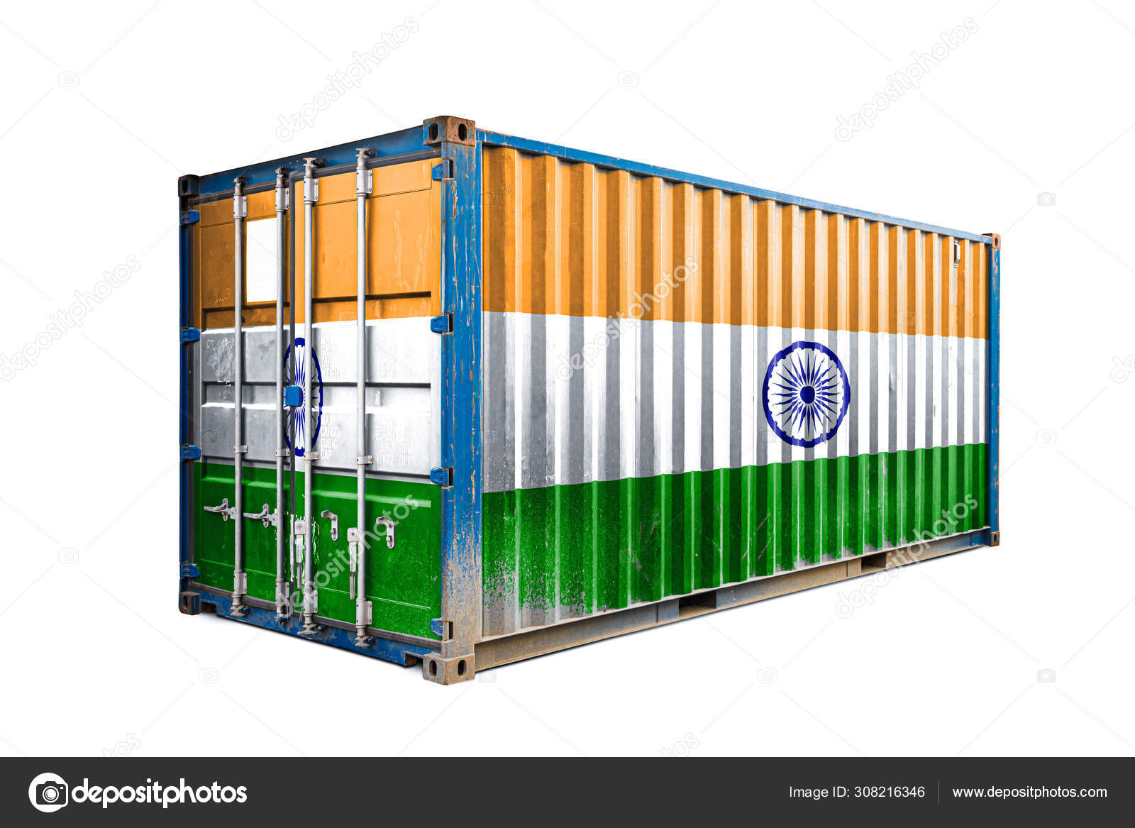 Concept India Export Import Container Transporting National Delivery ...