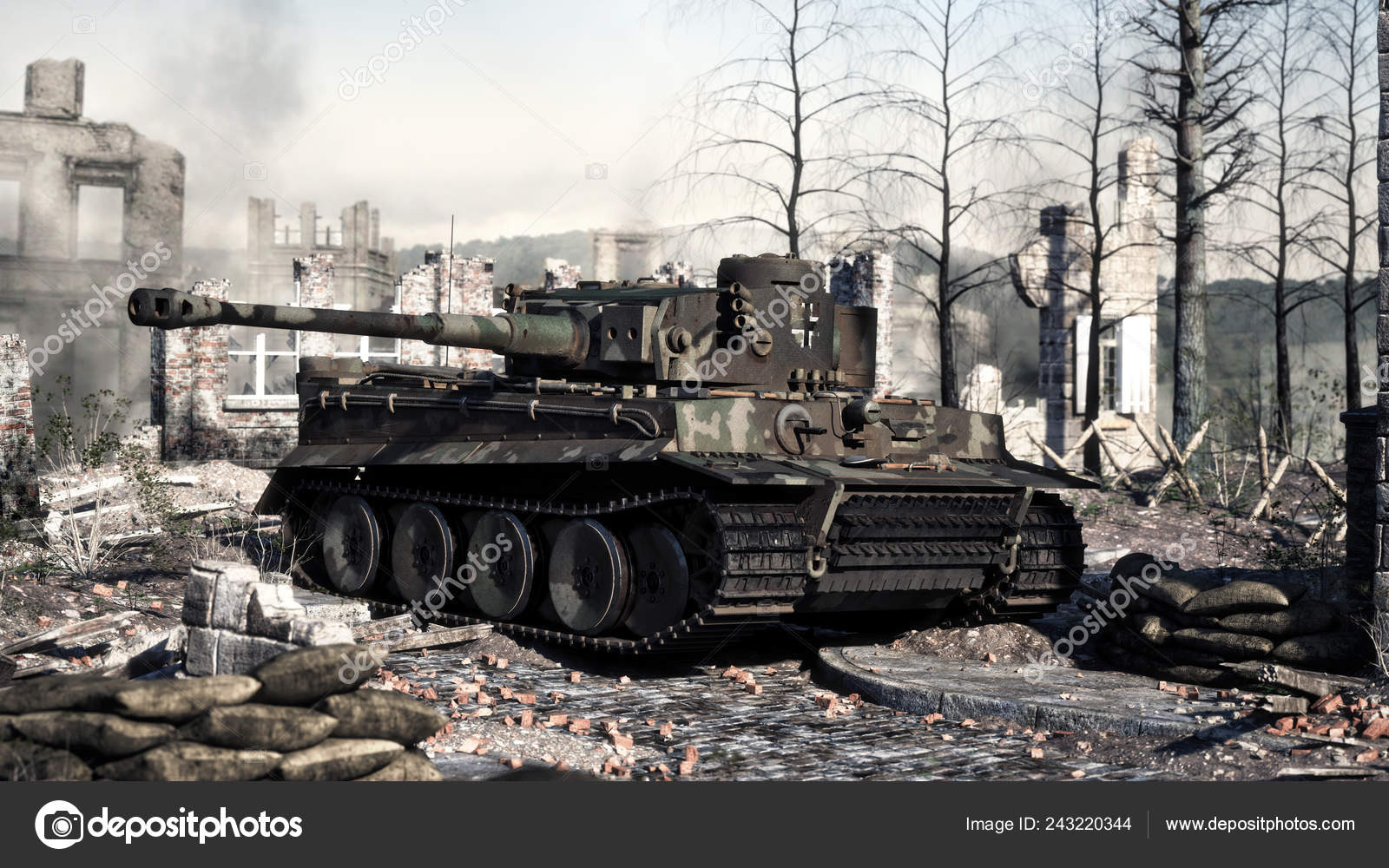 Vintage Alemán Segunda Guerra Mundial Blindado Tanque Combate Pesado ...