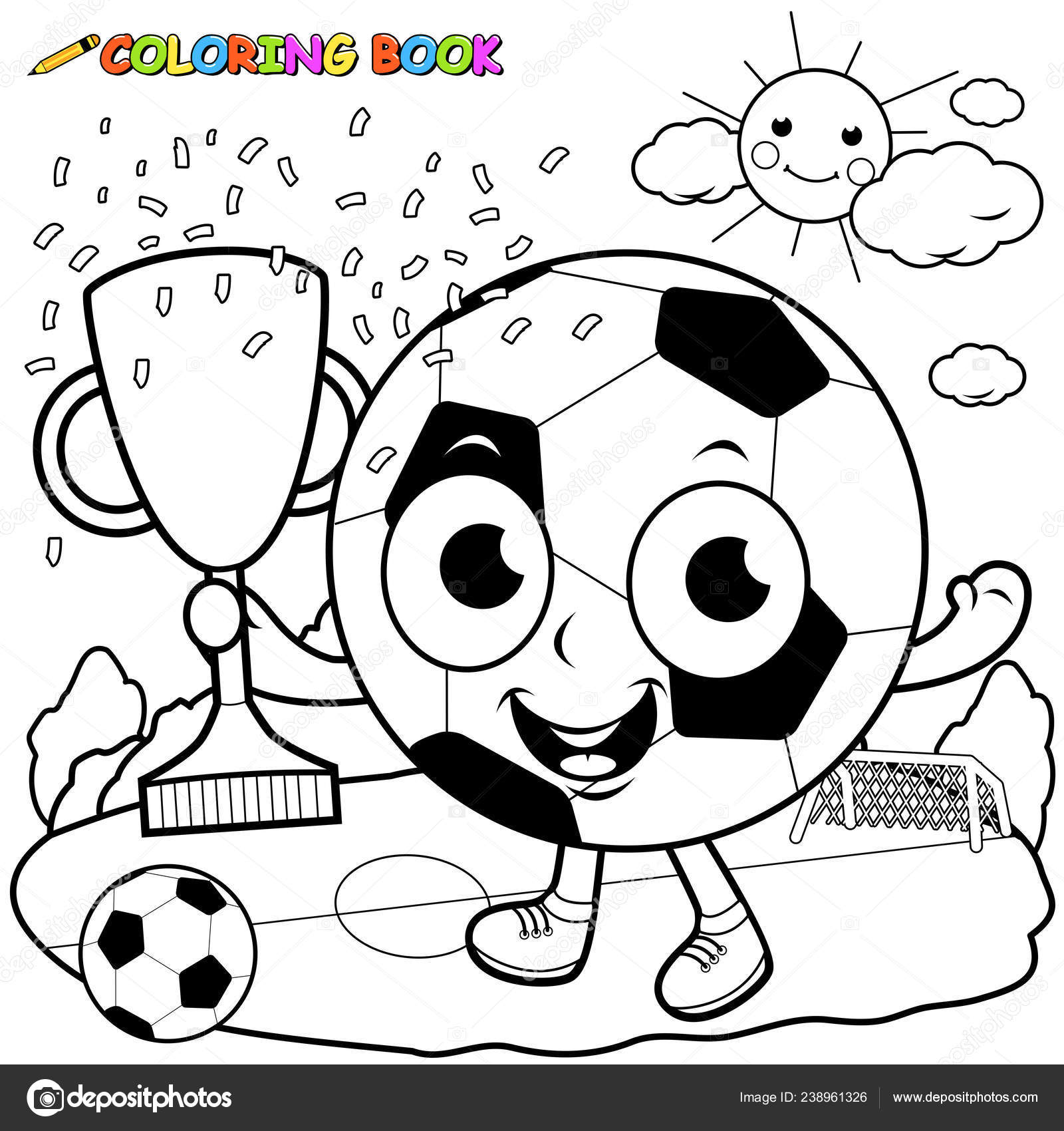 Football Trophy Coloring Pages