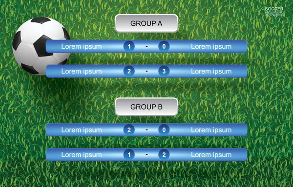 Soccer Score Table Background Football Stadium Vector Illustration ...