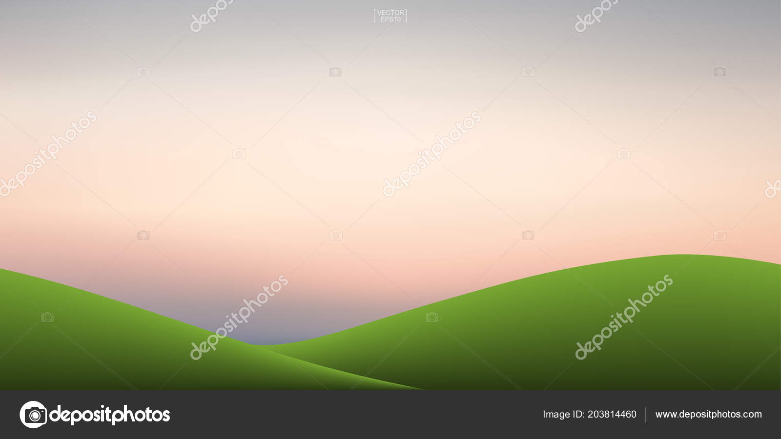 Zelená Tráva Kopec Západ Slunce Nebe Pozadí Venkovní Přírodní Pozadí ...