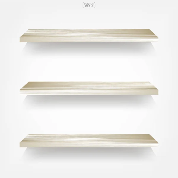 Empty Wood Shelf White Background Soft Shadow Empty Wooden Shelves ...
