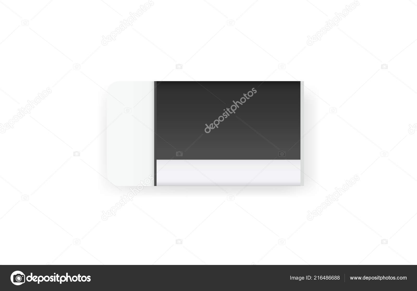 Black Eraser White Background Soft Shadow Vector Illustration Stock ...