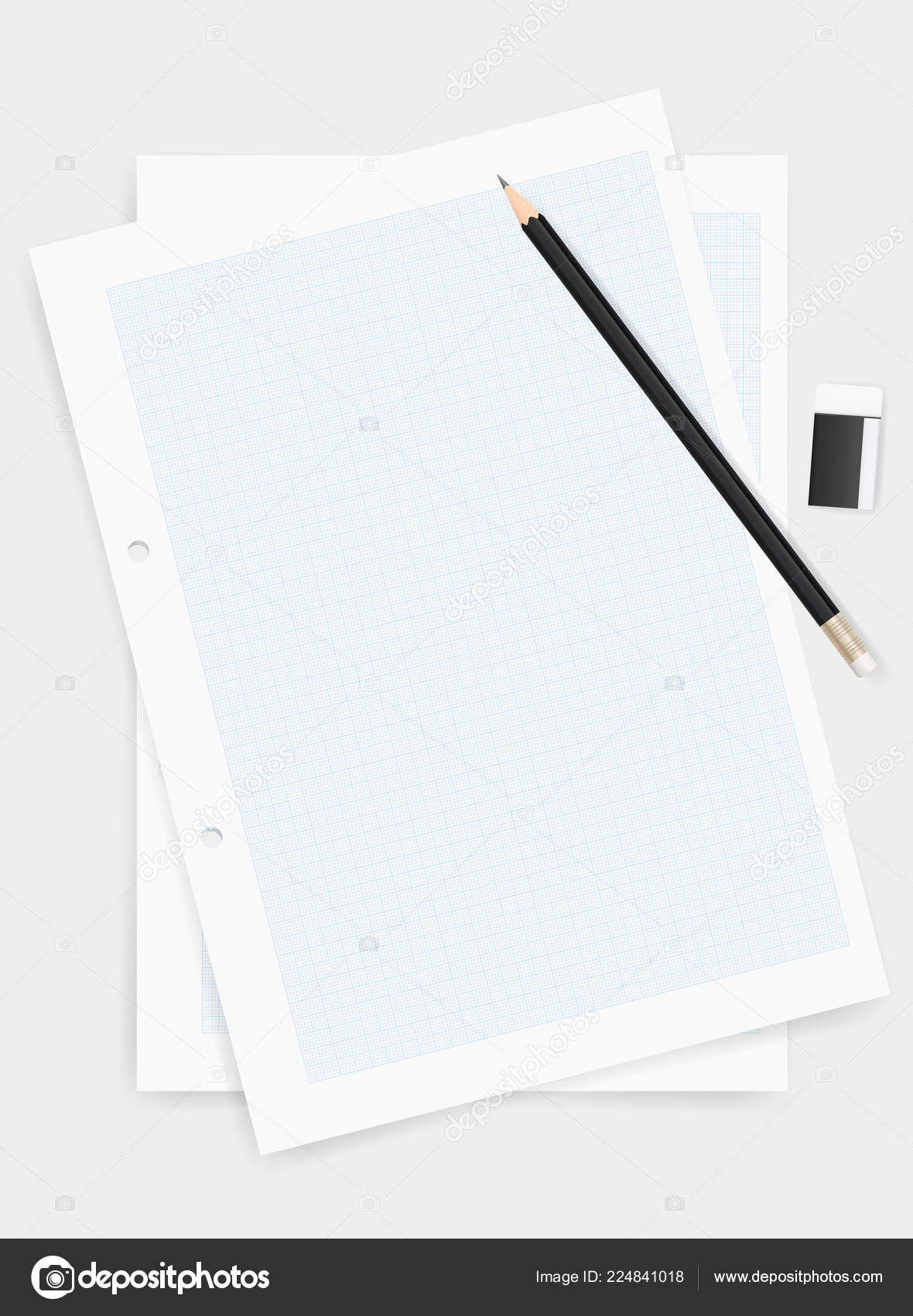 Pencil Eraser Drawing Paper Background Area Creative Design Vector ...