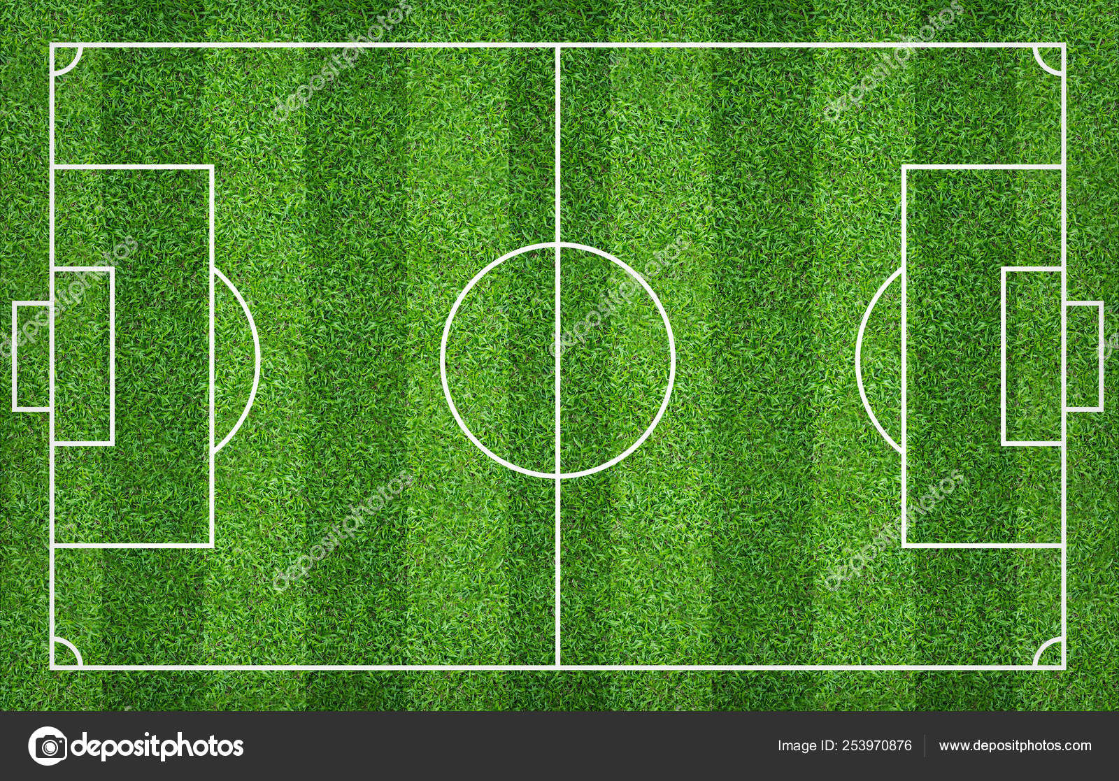 Campo de futebol ou campo de futebol para fundo. Tribunal de relva ...