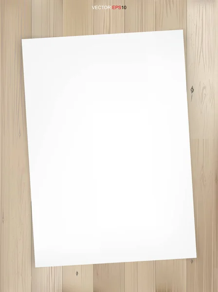 White Paper Sheet Wood Texture Background Vector Illustration Stock ...