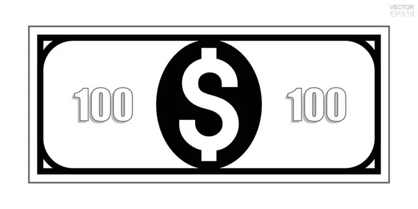 100 Dollar Bill Drawing Black And White
