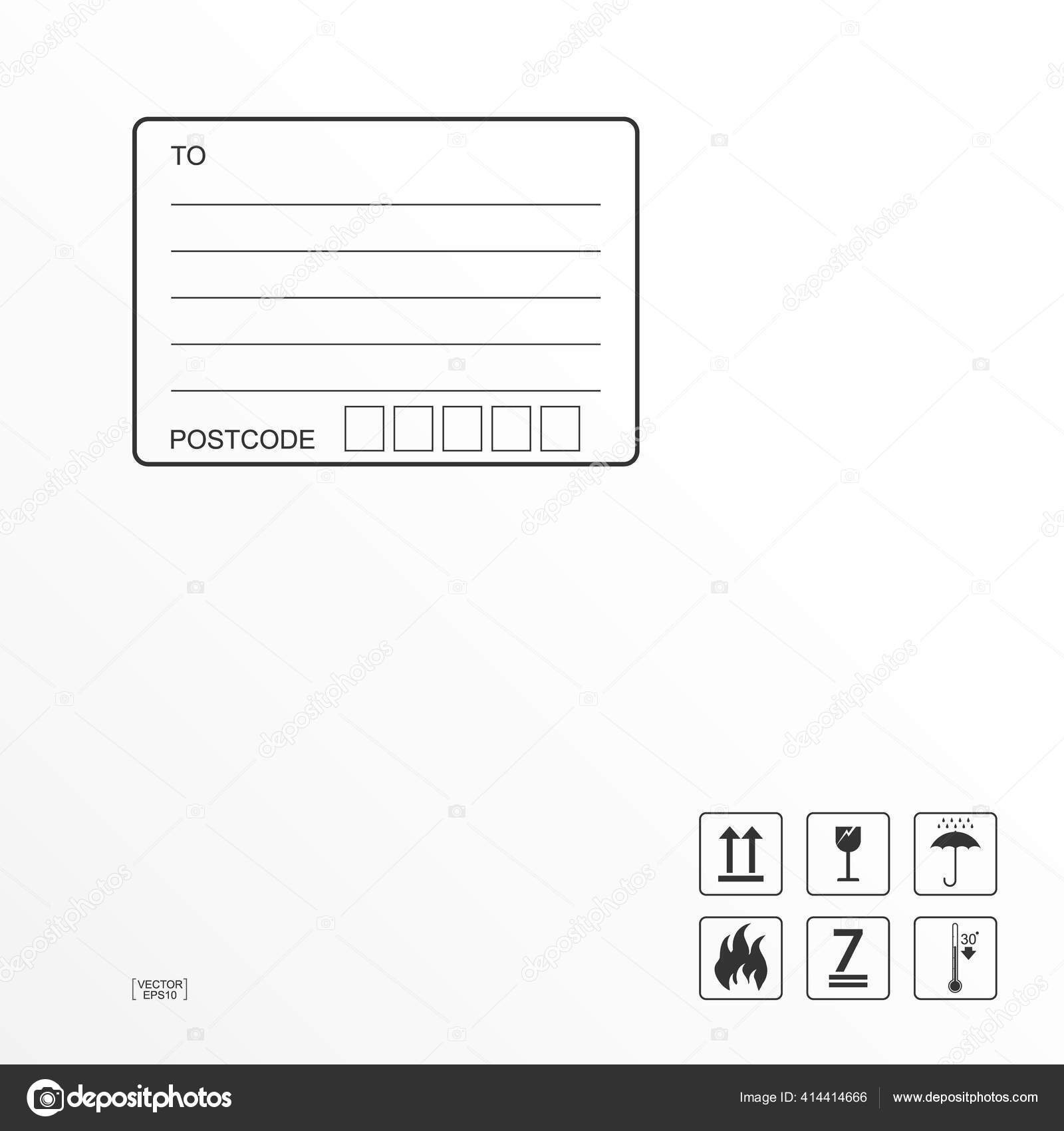 White Parcel Paper Background Area Delivery Address Abstract Background ...