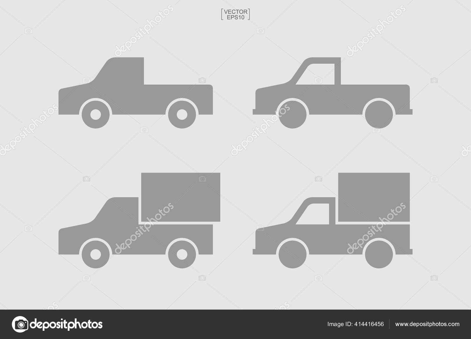 Car Icon Logistics Truck Icon Delivery Service Car Symbol Vector Stock ...
