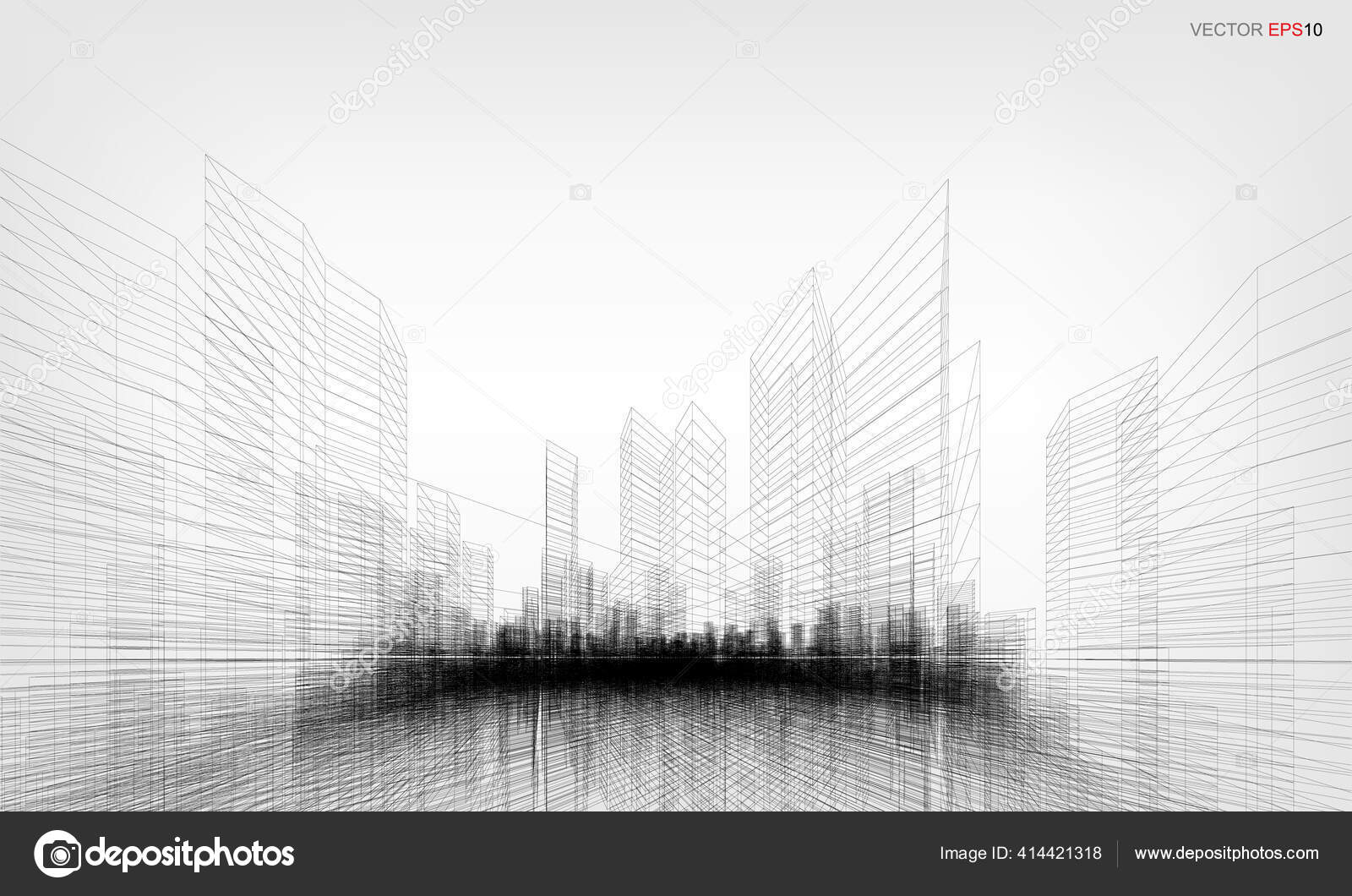 Wireframe City Background Perspective Render Building Wireframe Vector ... Wireframe City Background Perspective Render Building Wireframe Vector ...