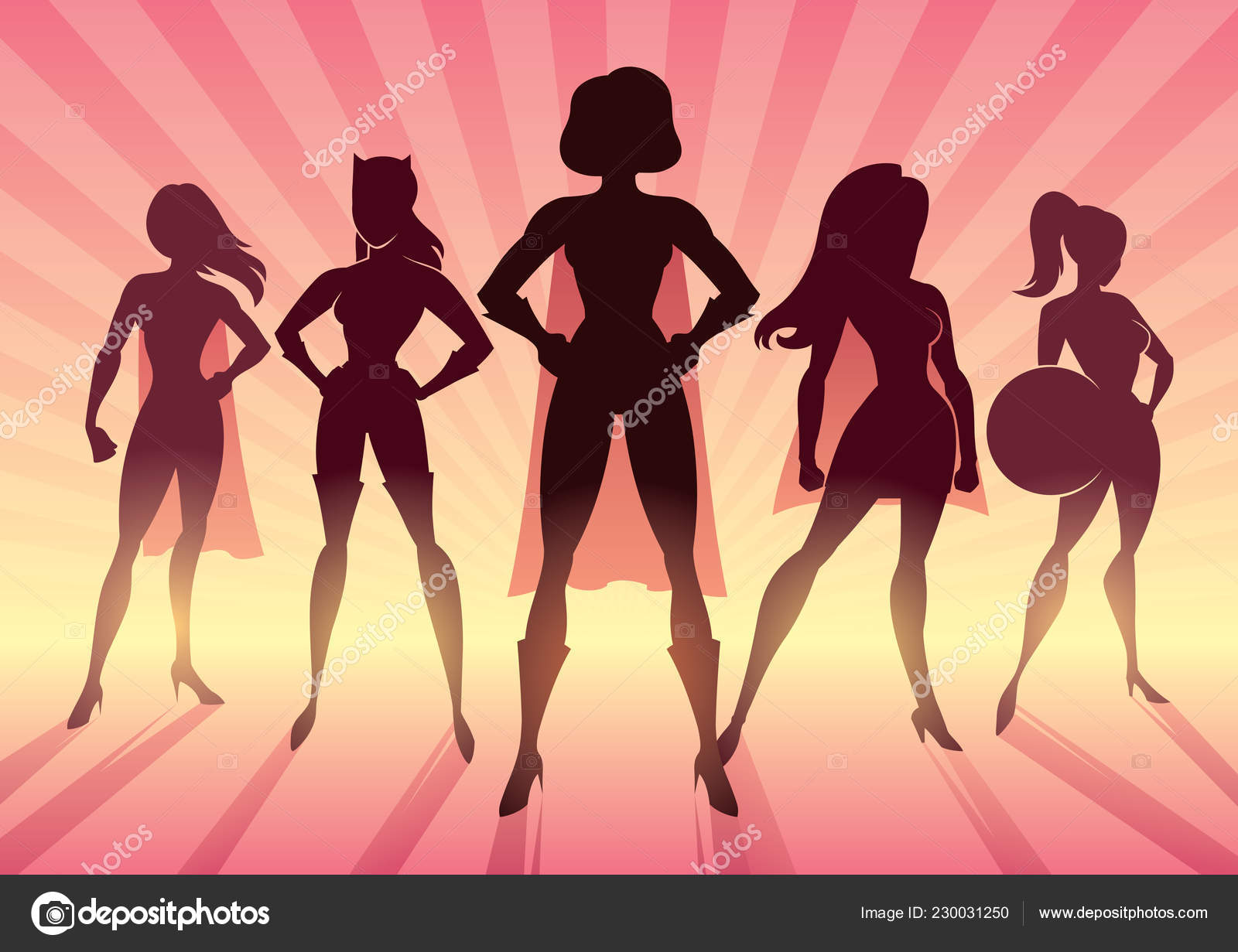 Girl Power Team Stock Vector Image by ©Malchev #230031250