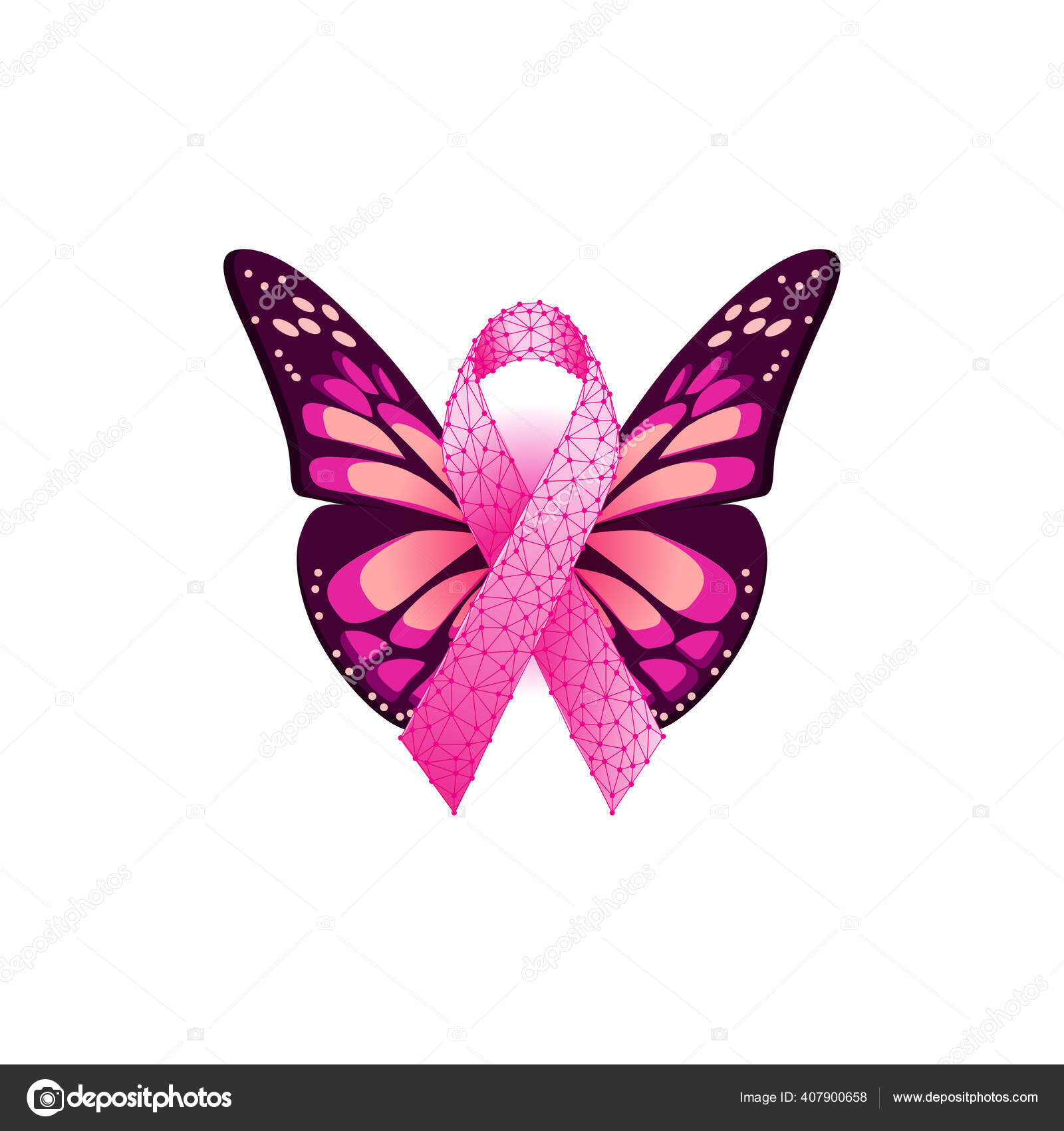Clipart Papillon Ruban Rose