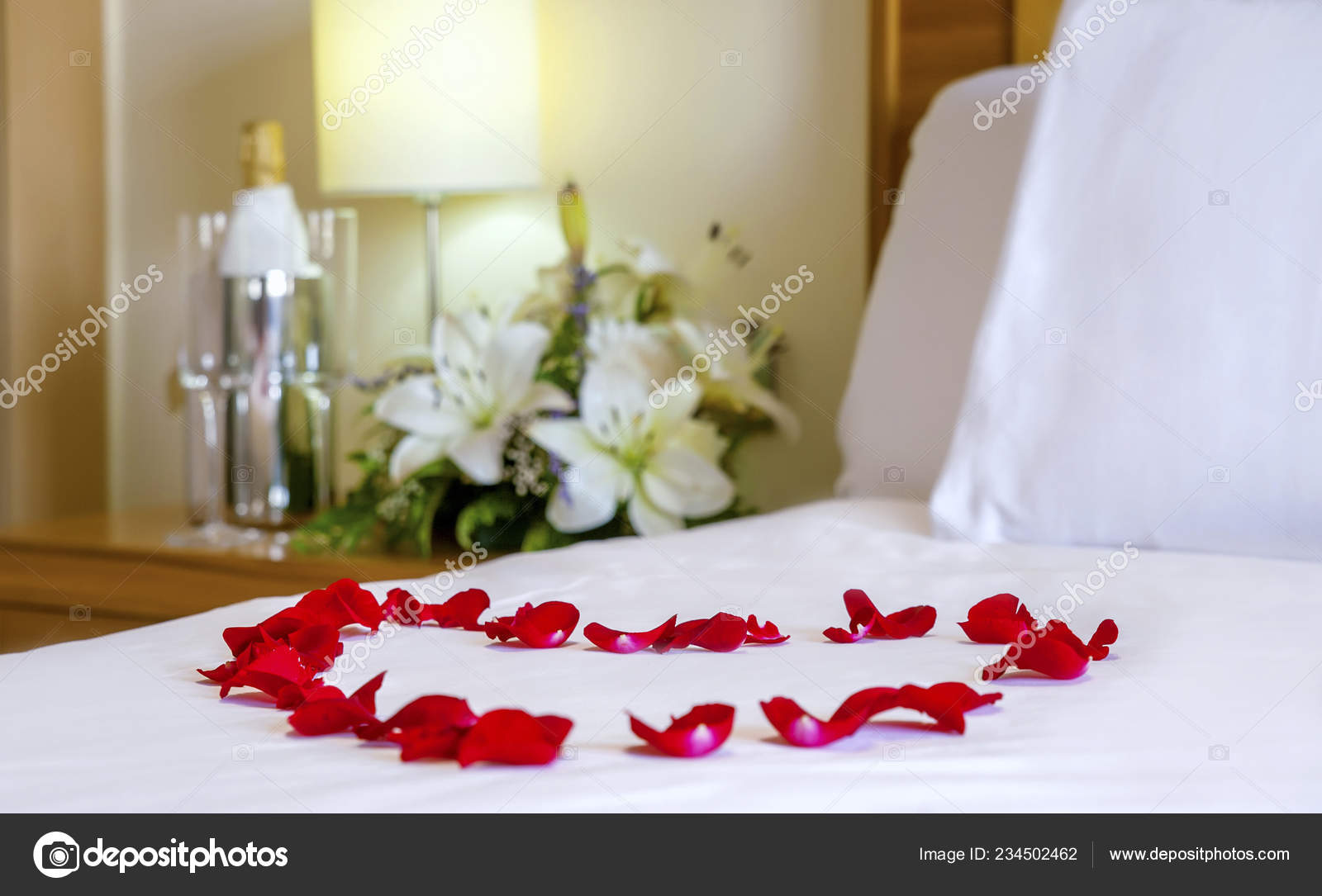 Romantic Bedroom Rose Petals