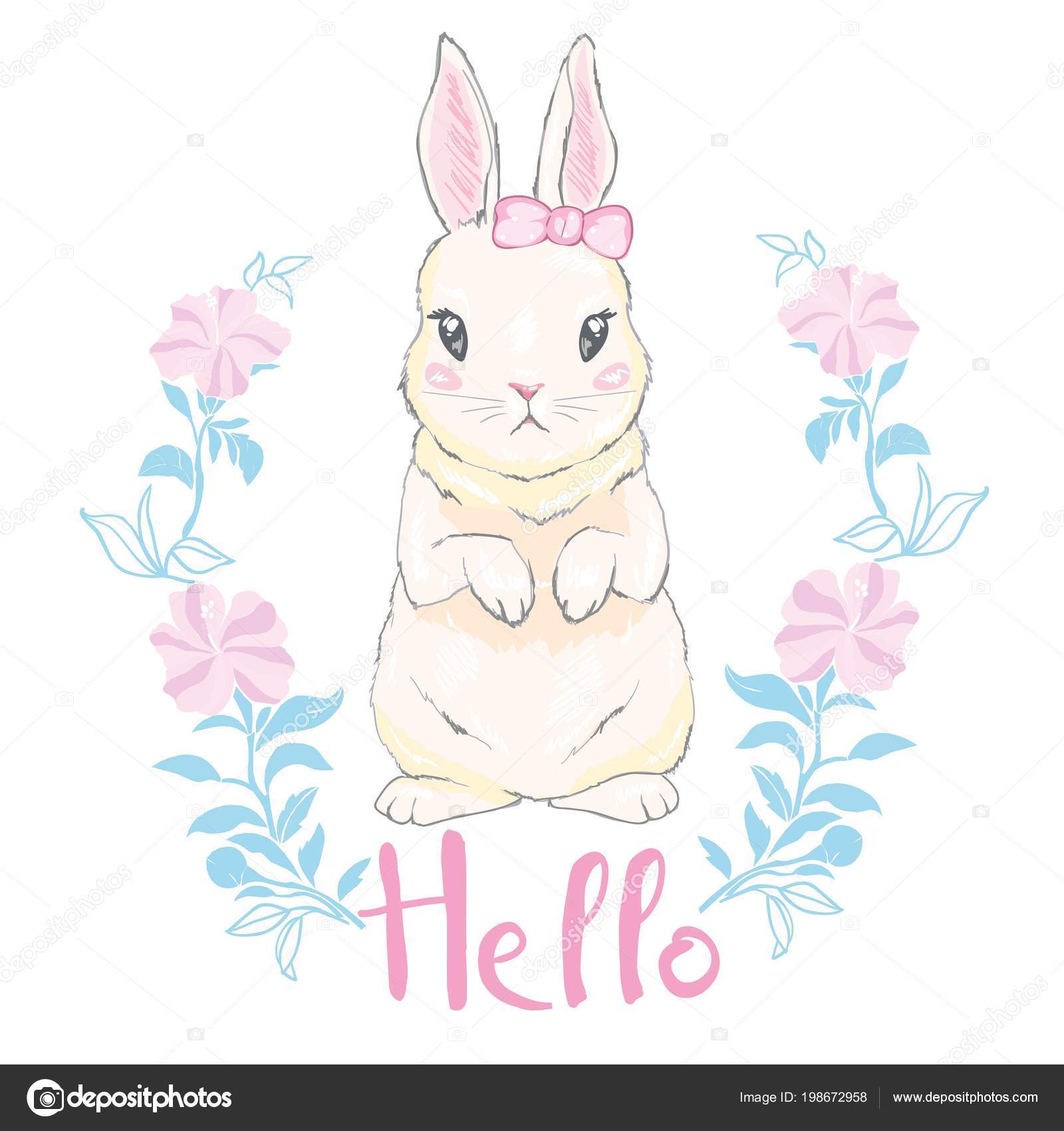 Cute Bunny Girl Drawing