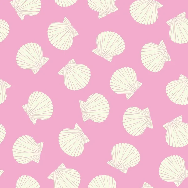 Seamless hand drawn texture of shells. Vector Illustration. — Stock ...