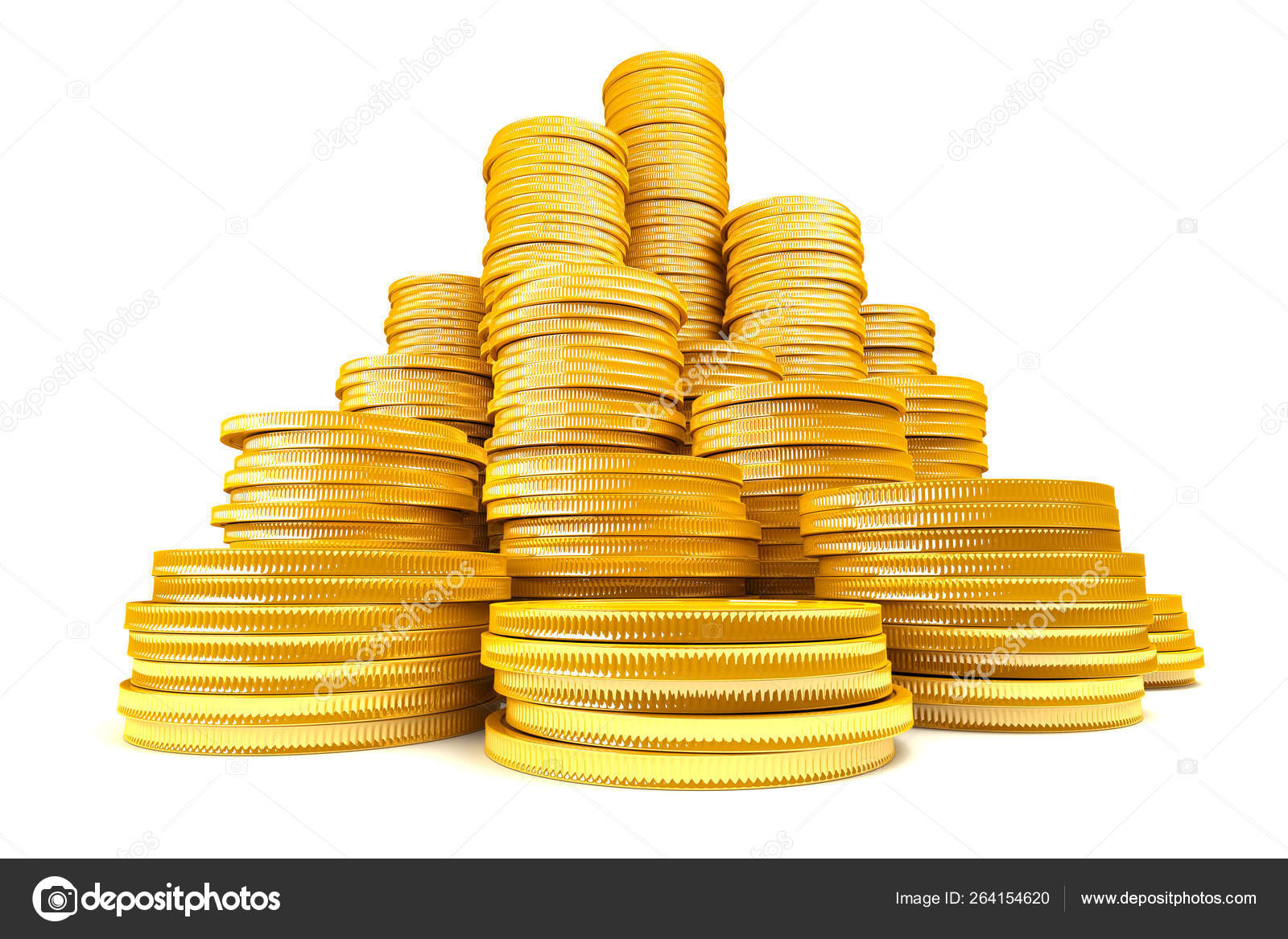 Stack of gold coins Stock Photo by ©SSilver 264154620