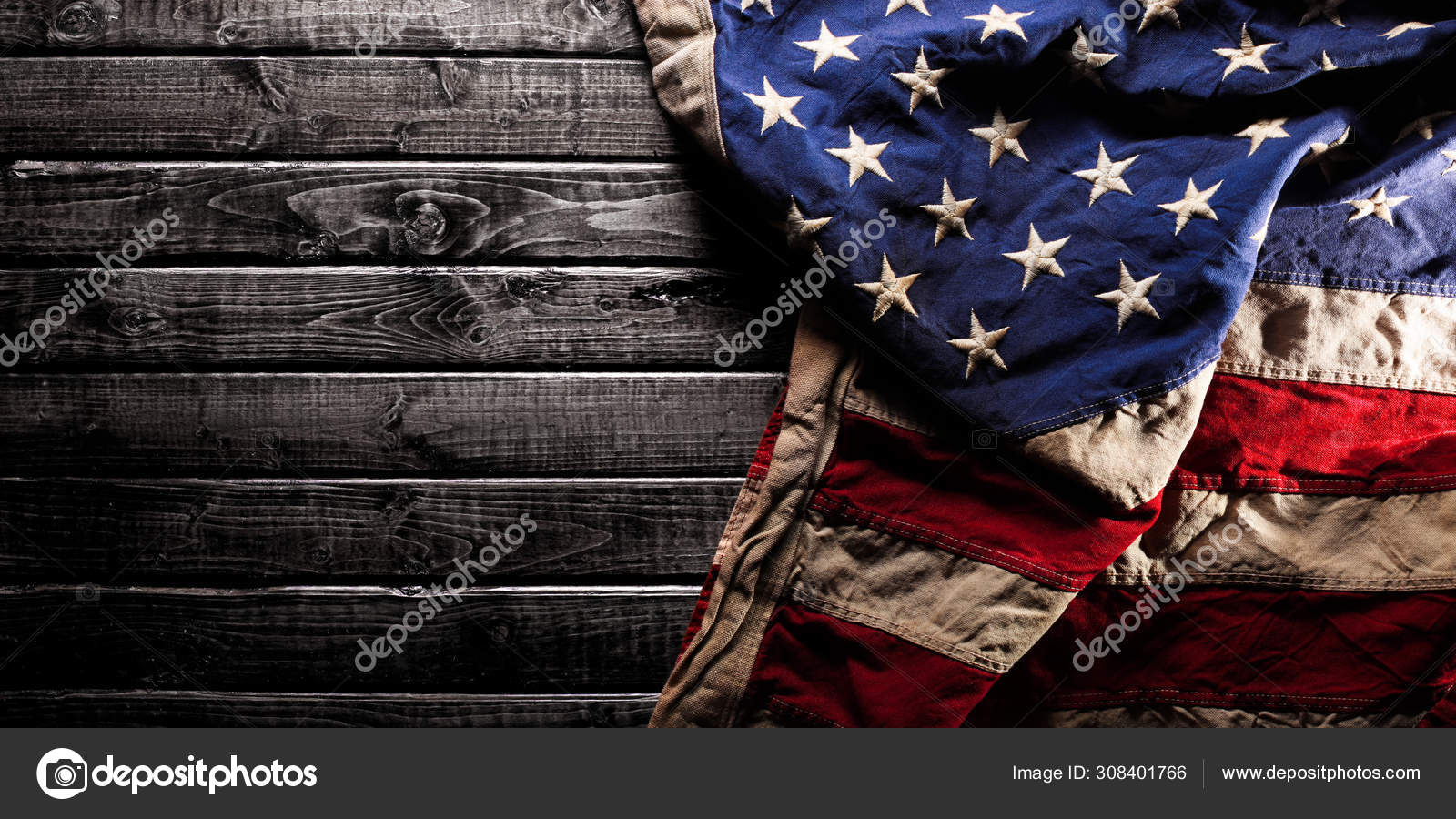 American Flag Wood Wallpaper
