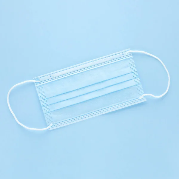 Pile Disposable Medical Face Masks Blue Background Personal Protective ...