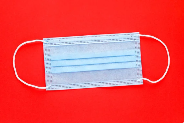 Pile Disposable Medical Face Masks Blue Background Personal Protective ...