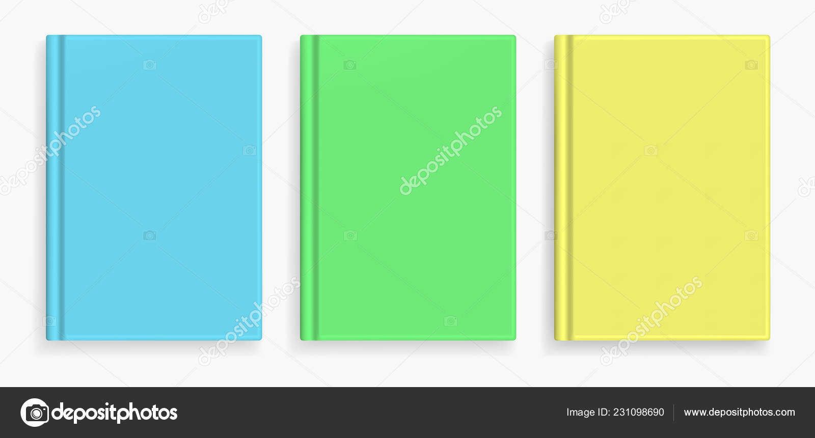 Blank Blue Book Cover Template