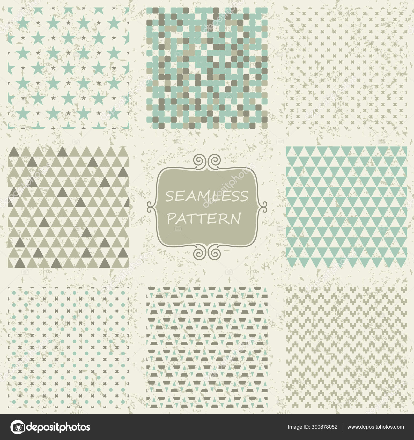 Set Vector Seamless Pattern Background Stock Vector Image by ...