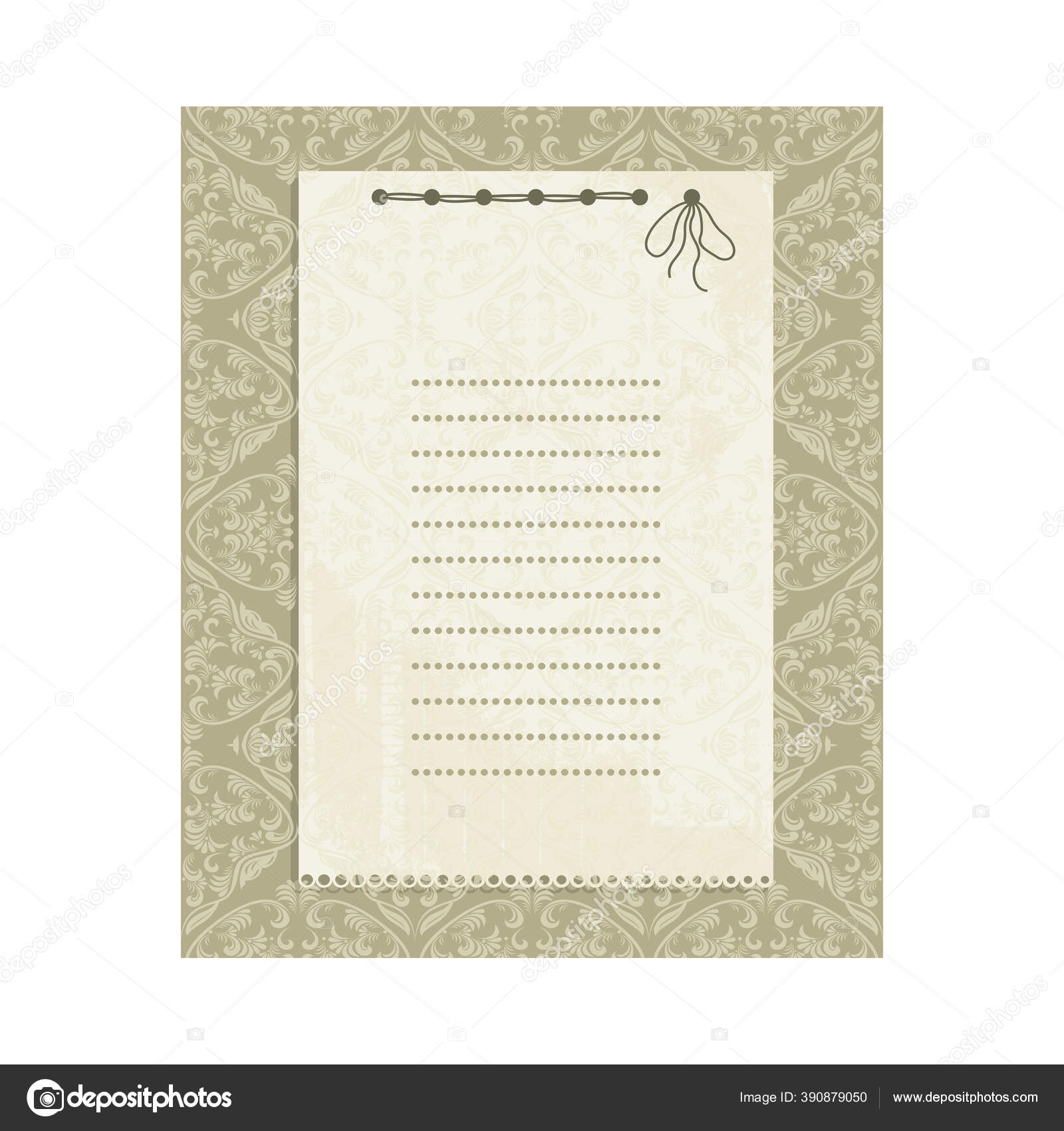 Vector Hand Drawn Card Cute Elegant Background Place Your Text Stock ...