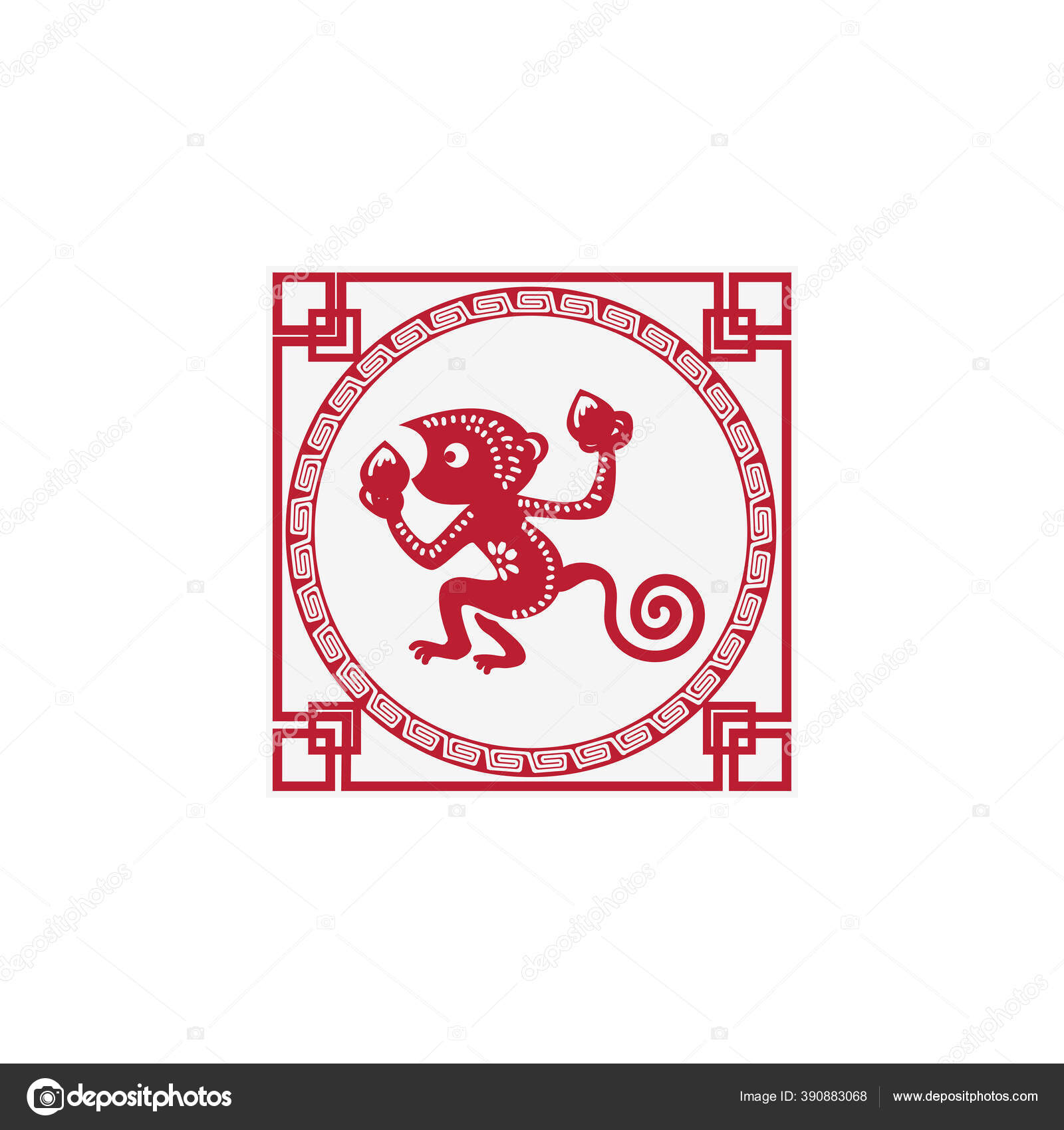 Red Vector Card Chinese Zodiac Stock Vector by ©AnastasiiaKu 390883068