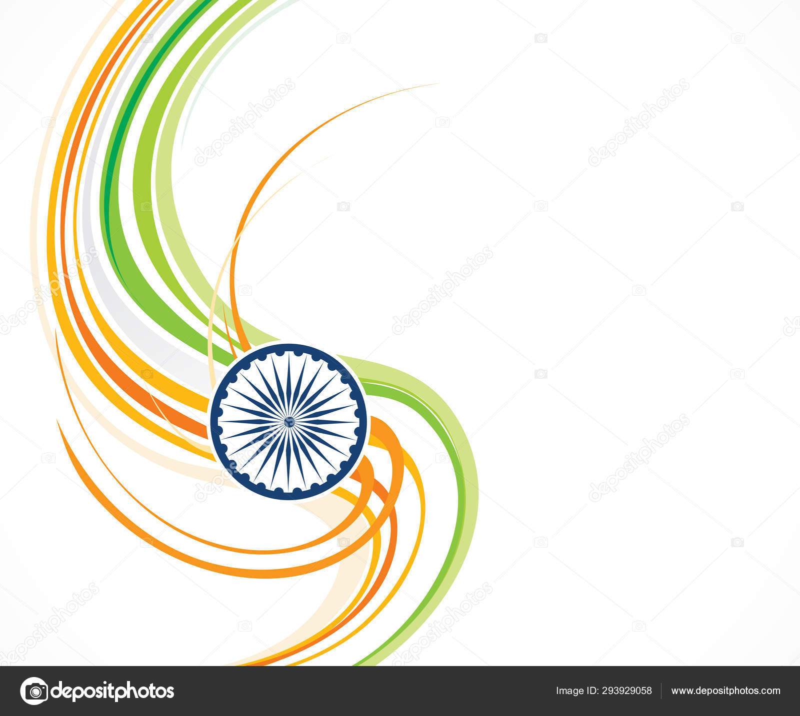 Abstract artistic creative indian tri color wave Stock Vector by ...