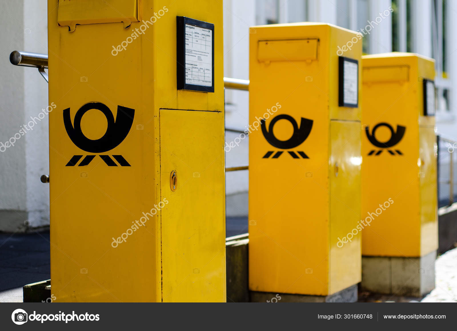 Soest, Germany - July 22, 2019: Deutsche Post Mailboxes. The Deutsche ...