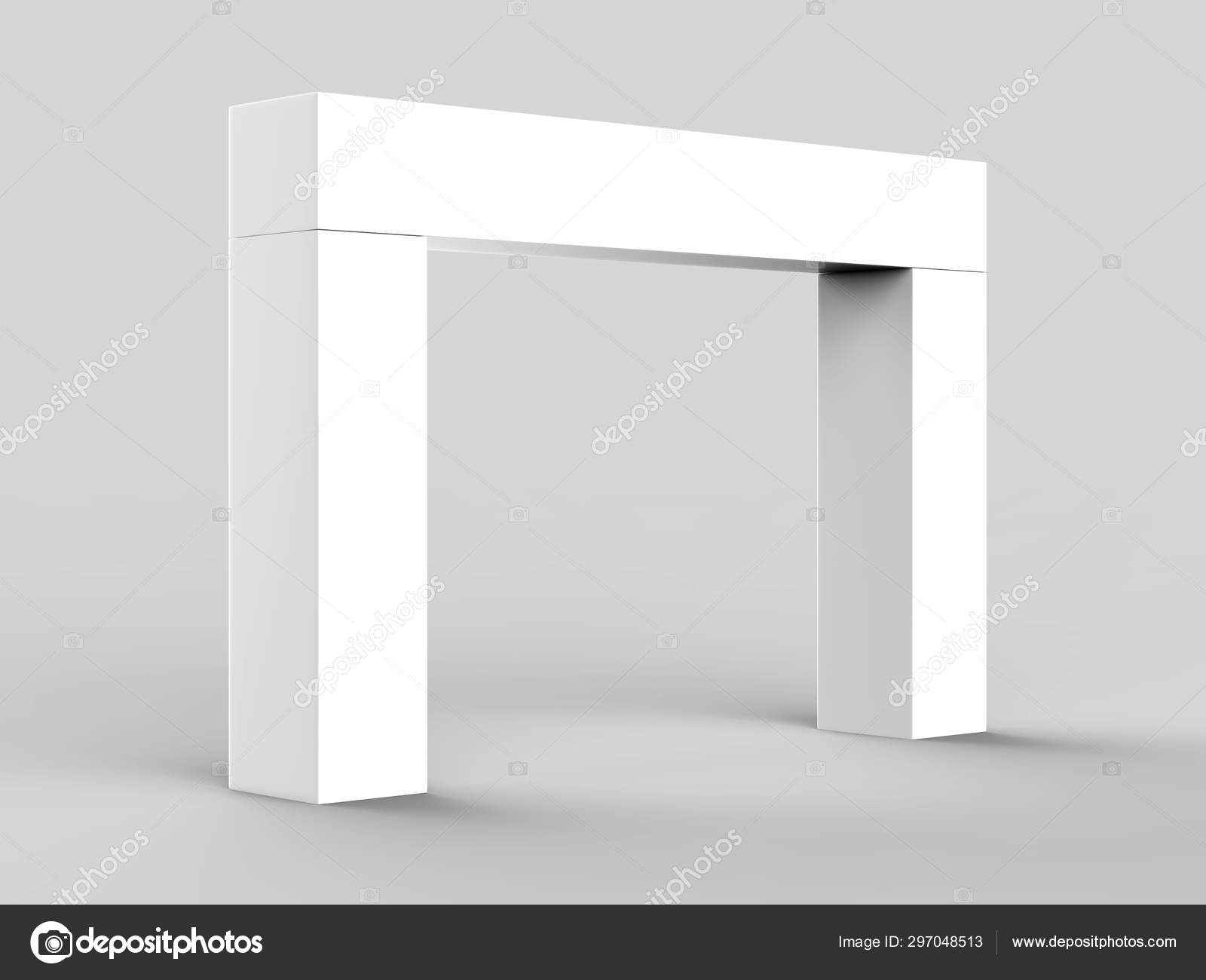 White Blank Entrance Welcome Flex Banner Back Lit Board Gate — Stock ...