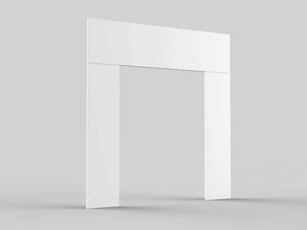 White Blank Entrance Welcome Flex Banner Back Lit Board Gate — Stock ...
