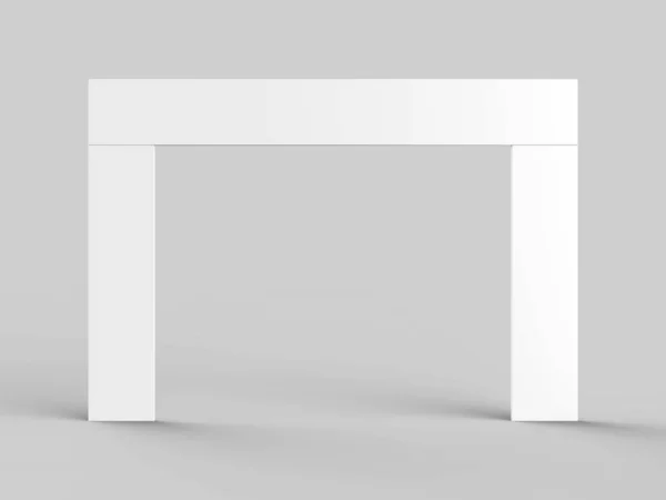 White Blank Entrance Welcome Flex Banner Back Lit Board Gate — Stock ...