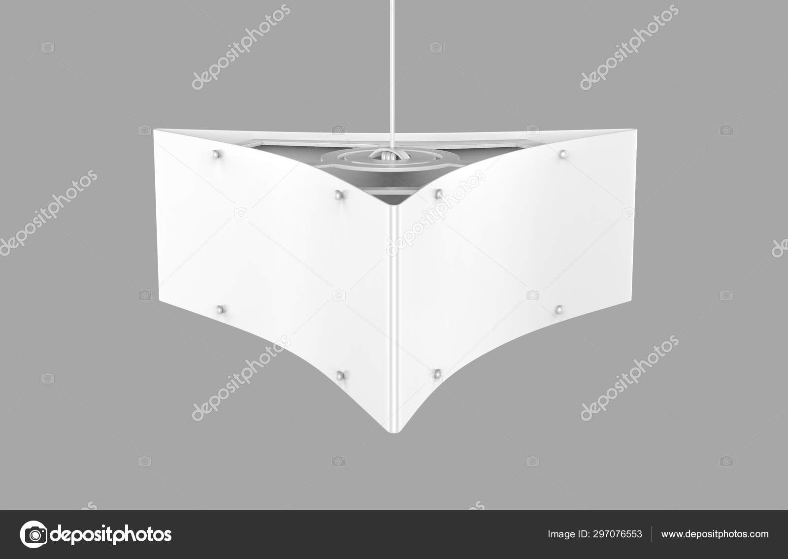 Ceiling Dangler Hardware Holds Three Graphic Panels Render Illustration — Stock Photo ...